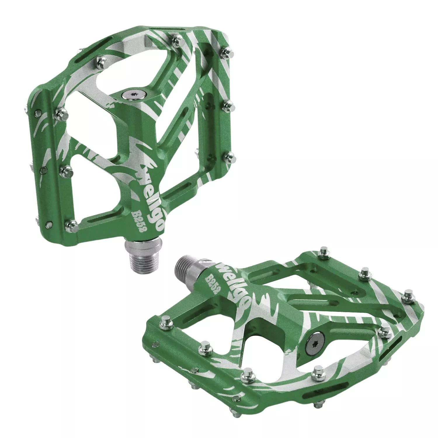 Wellgo B252 Flat Pedals Low Profile Design, Green,WE3099 - Walmart.com