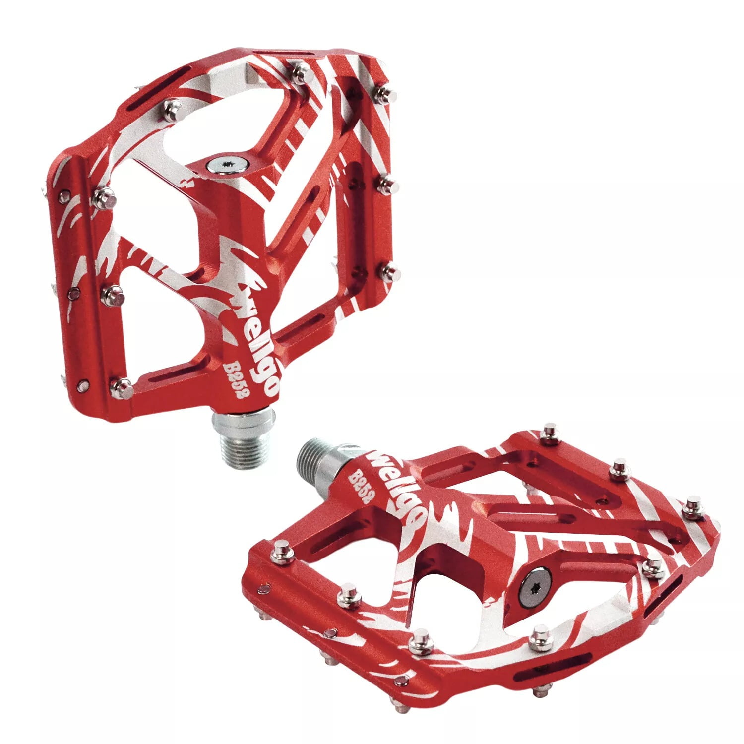 Wellgo B252 Flat Pedals Low Profile Design, Red,WE3094 - Walmart.com