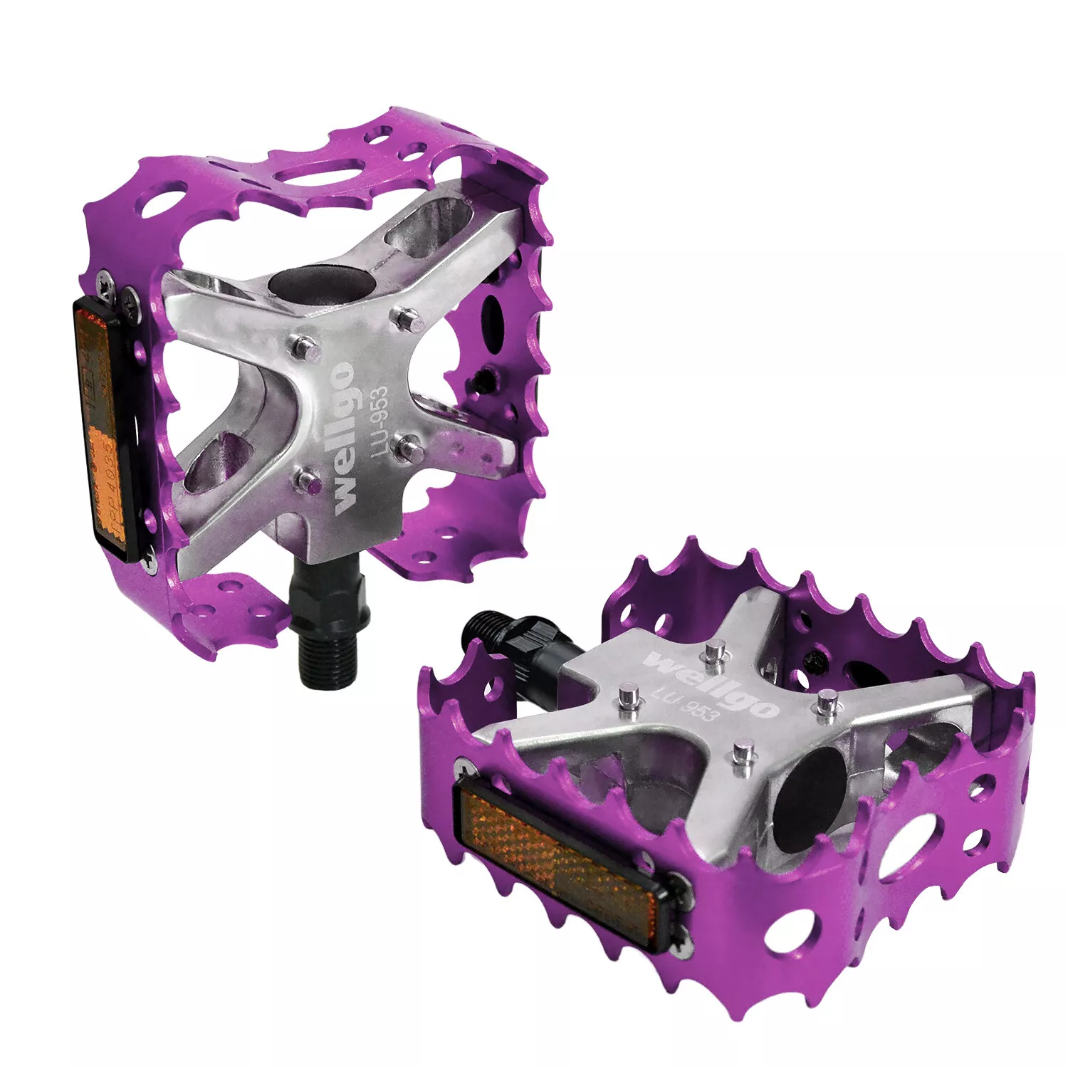 Wellgo Old school BMX MTB Bear Trap 1/2" Bicycle Pedals , Purple ...