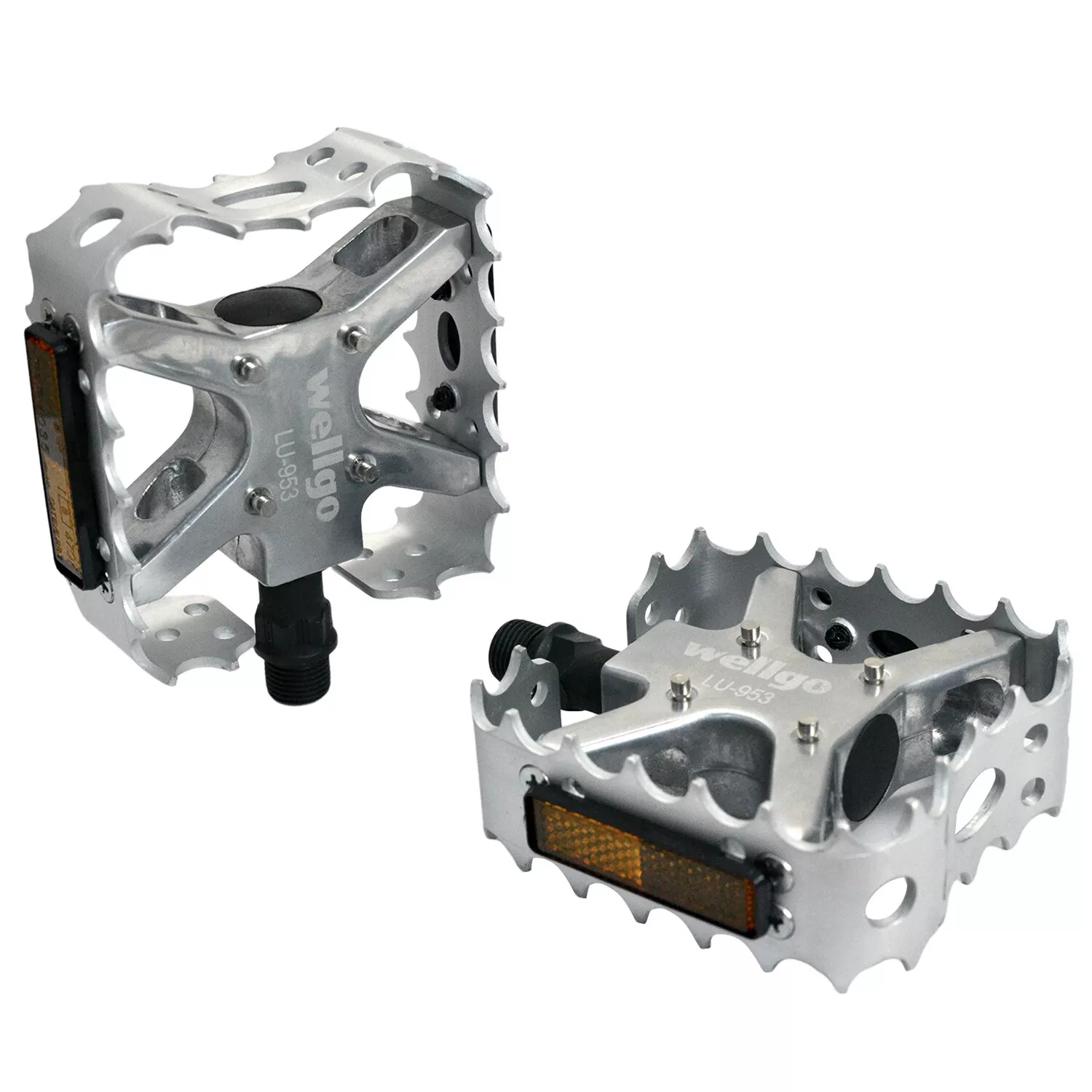 Wellgo Old school BMX MTB Bear Trap 9/16" Bicycle Pedals , Silver ...