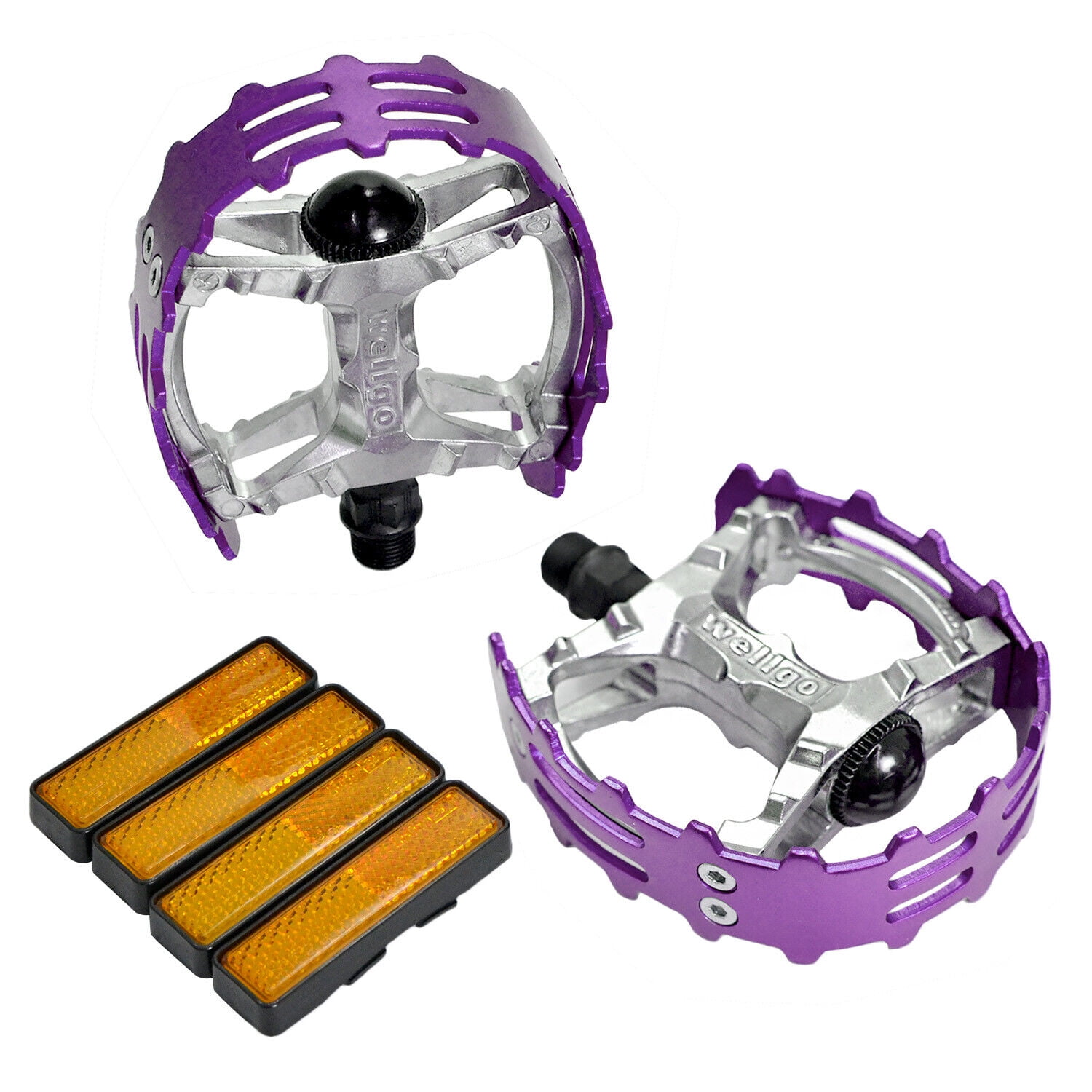 Wellgo Old school BMX MTB XC-II Bear Trap 9/16" Bicycle Pedals , Purple ...