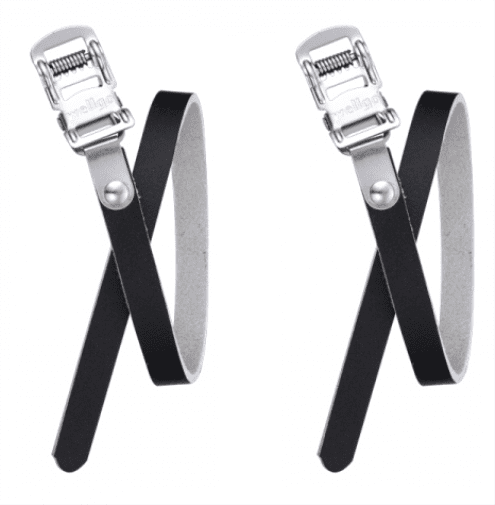 Wellgo W-5 Leather Toe Clip Straps (Pair) - Black - Walmart.com