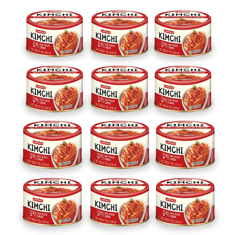 Wellheim Canned Kimchi, Spicy Pickled Cabbage, Product of Korea, 농협 웰하임 ...