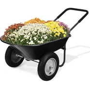 Churanty Heavy Duty Lawn Garden 3 Wheel Wheelbarrow Utility Cart, 48V ...