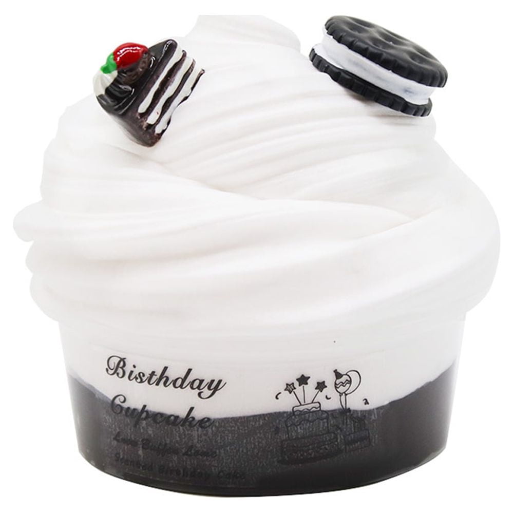 Welling Cute Clock Block Cake Fluffy Slime Plasticine Mud Sludge Stress ...