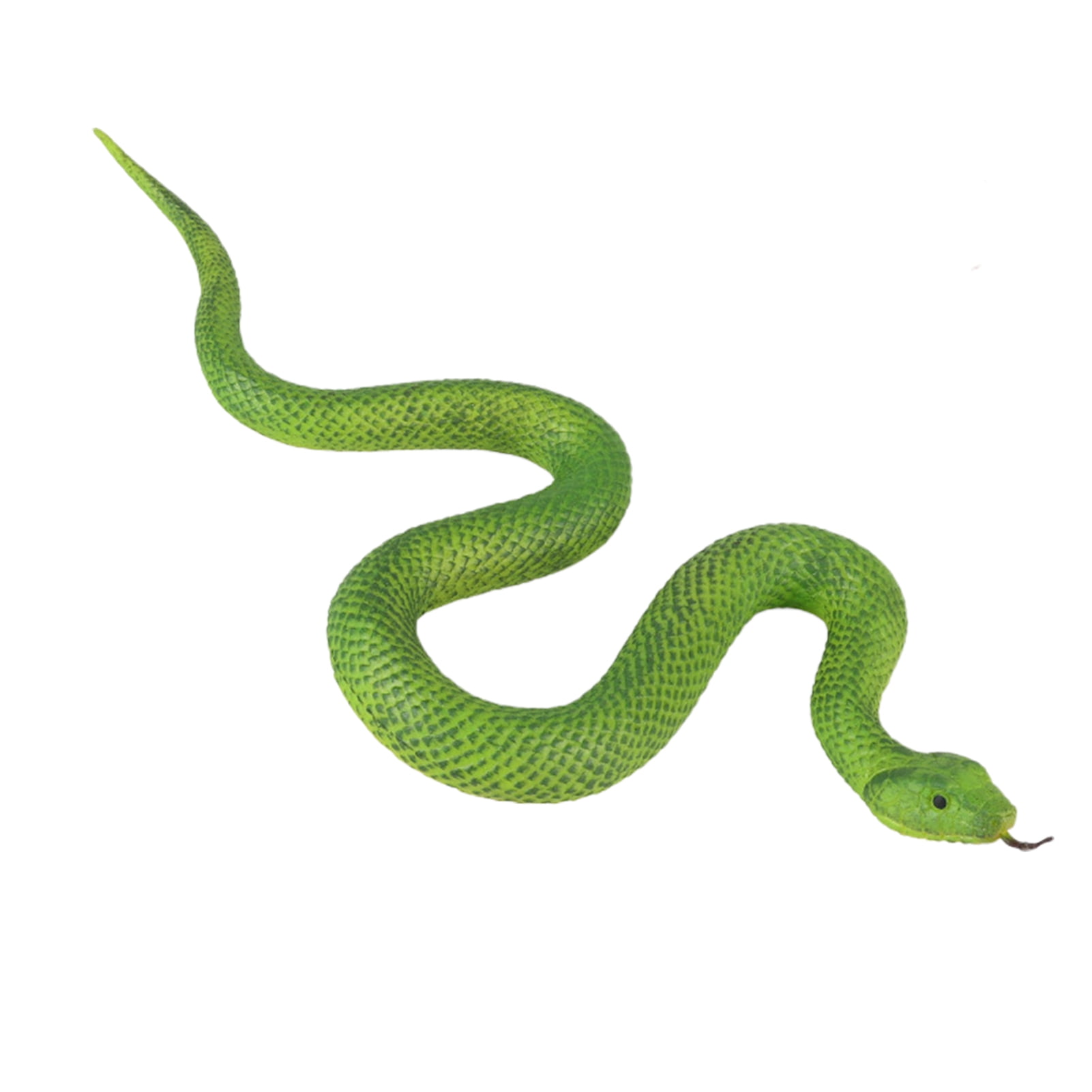 Welling Fake Snake Model Realistic Soft TPR Green Snake Scary Prank Toy ...