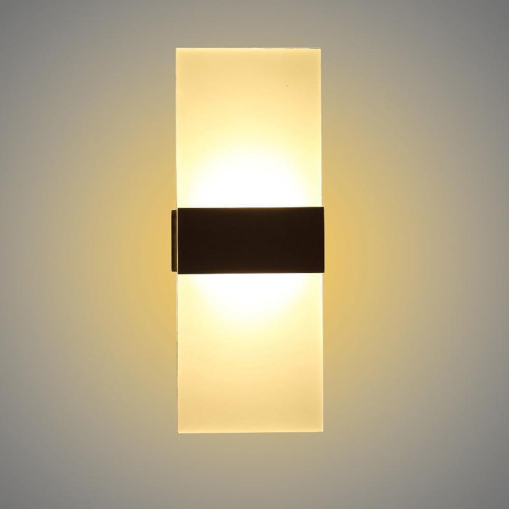 Welling LED Wall Light, Modern Rectangular Aluminum Fixture, Up Down ...