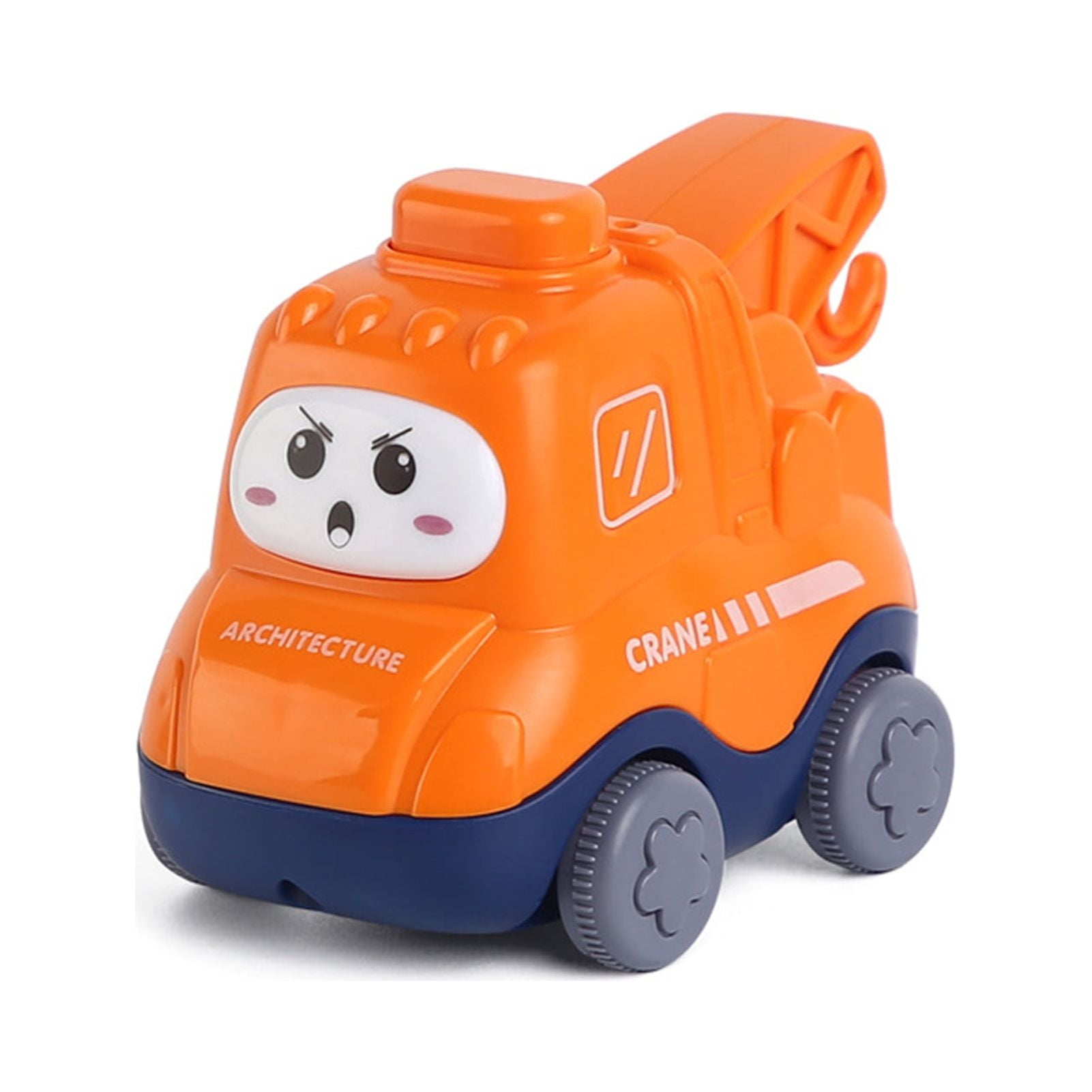 Welling Pull Back Car Cartoon Taxi Bus Forklift Excavator Plane Vehicle ...