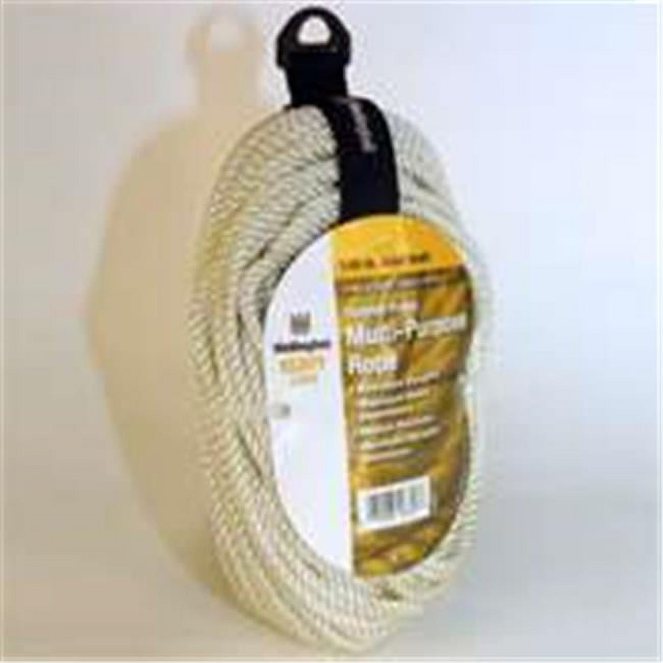 Wellington 1/4 in. Dia. x 100 ft. L White Twisted Nylon Rope - Walmart.com