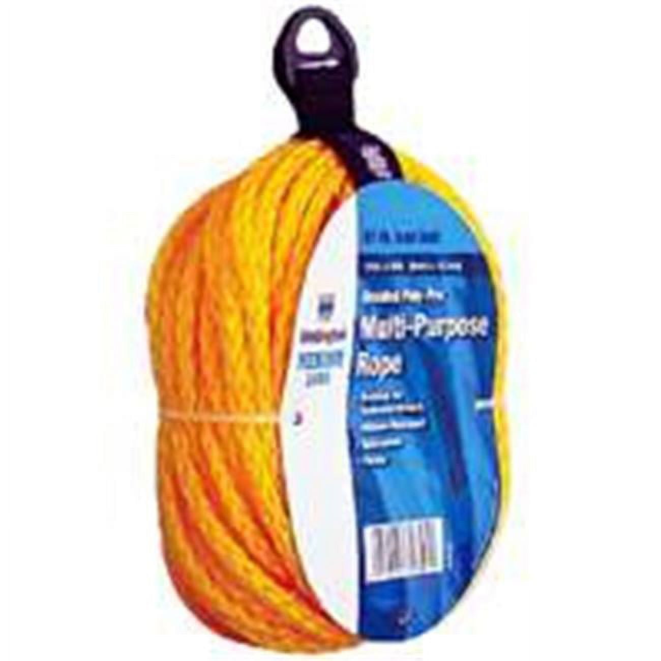 Wellington 3/8 in. D X 50 ft. L Yellow Braided Poly Rope - Walmart.com