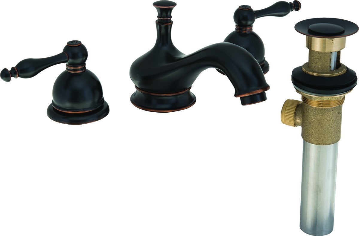 Wellington Bathroom Faucet With Teapot Style Handles, Parisian Bronze ...