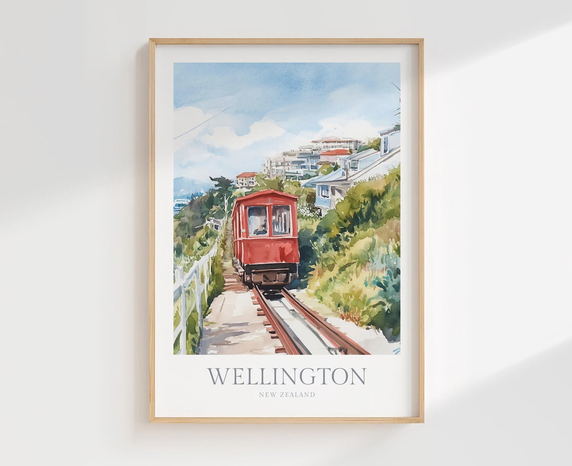 Wellington Cable Car Wall Art Decor Poster New Zealand Poster ...