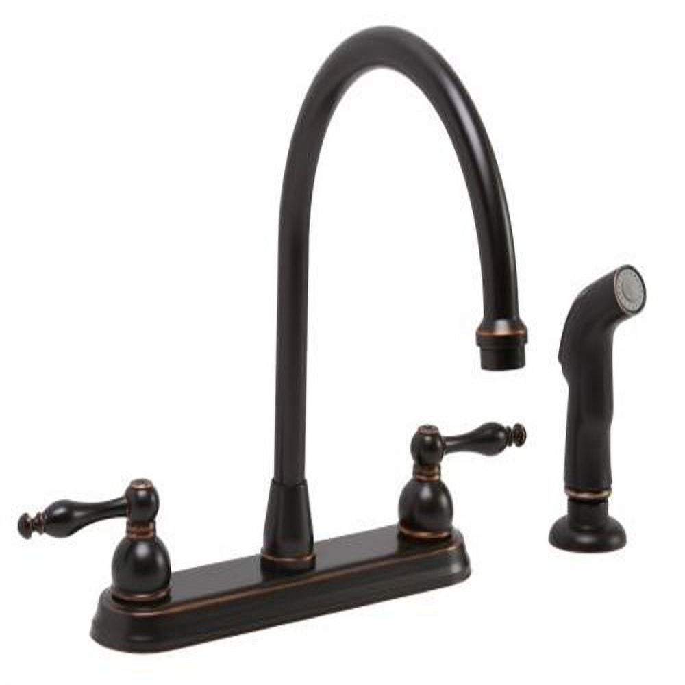 Wellington Ceramic Disc Kitchen Faucet With Teapot-Style Handles And ...