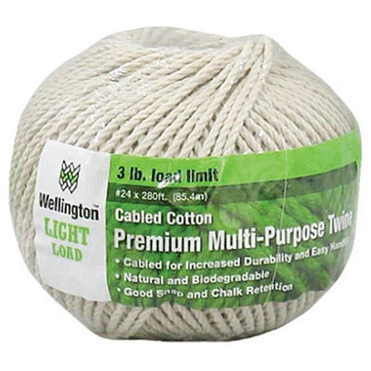 Wellington Cordage 10334 No. 24 x 280 ft. Natural- Twisted Cotton Cable ...