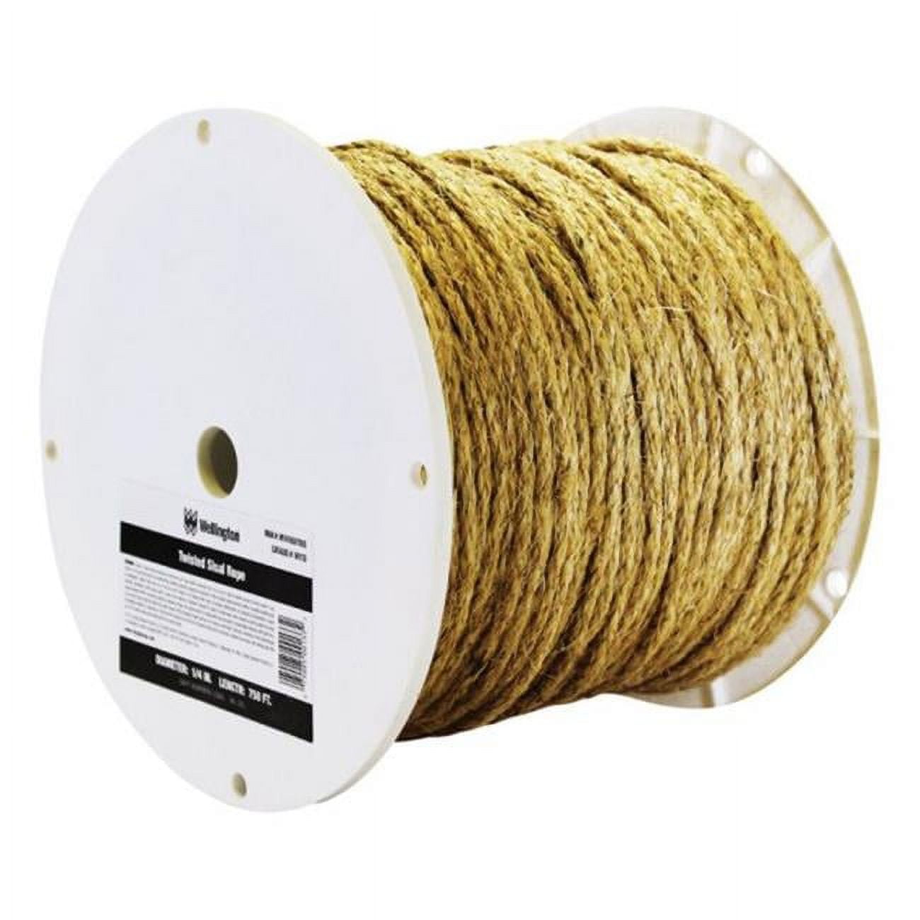 Wellington M1016S0750S Tan Twisted Sisal Rope 750 ft. L x 1/4 in. Dia ...