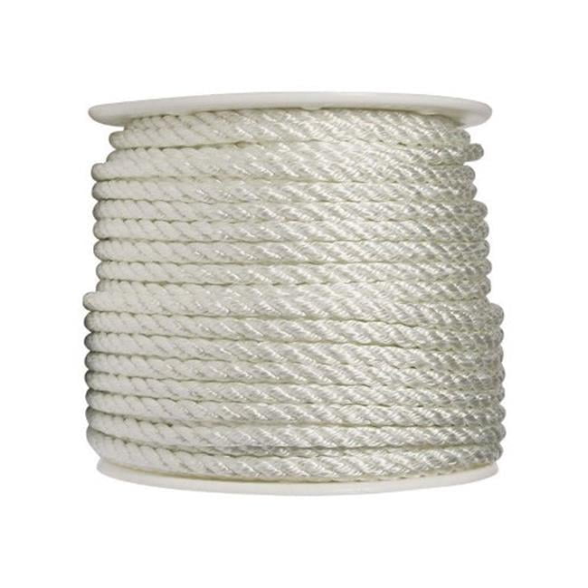 Wellington N1832S0300S Twisted Nylon Rope Spool White - 0.5 in. x 300 ...