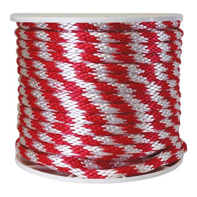 Wellington P7240S0200R70S Solid Braided Poly Derby Rope Red & White ...