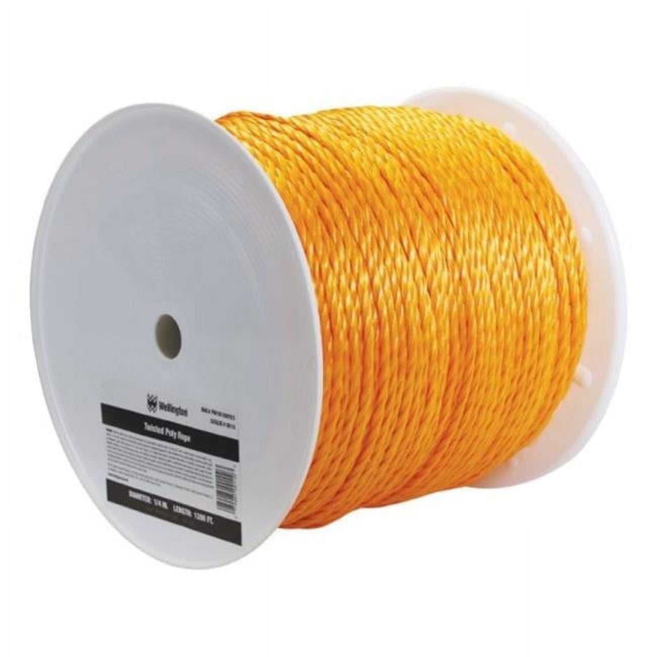 Wellington P9016S1200Y01S Twisted Poly Rope Spool Orange - 0.25 in. x ...