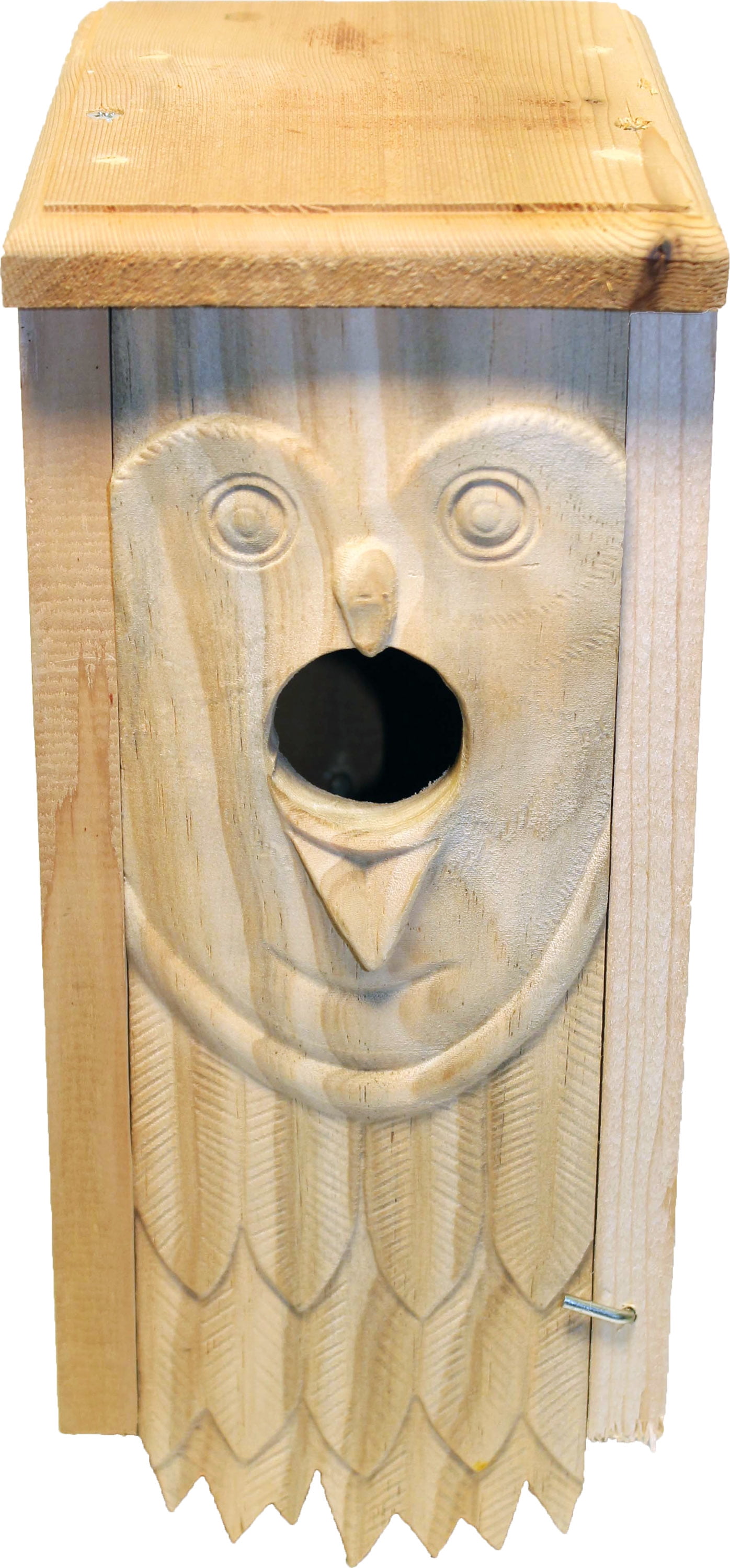 Welliver Outdoors WDCO Welliver Carved Bluebird House Owl - Natural ...