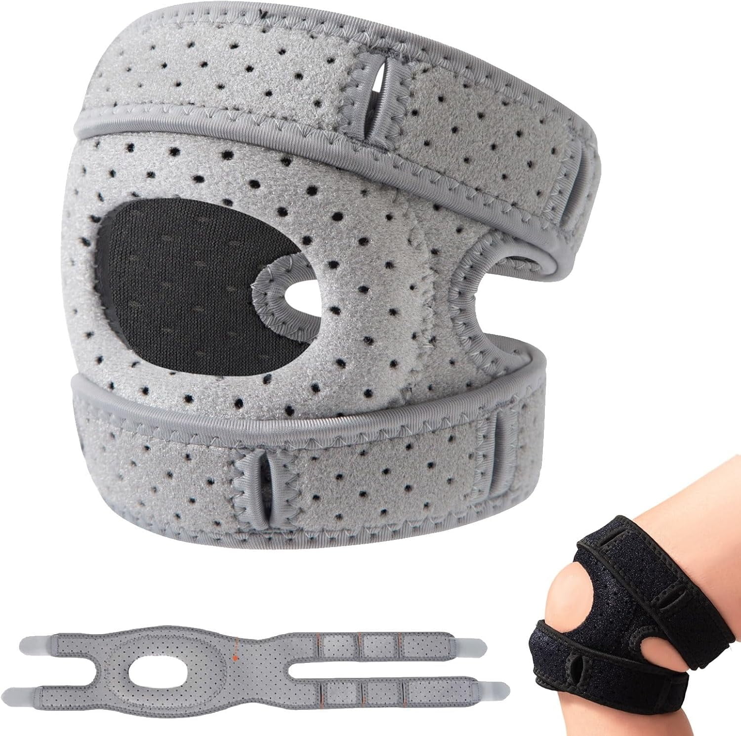 Wellknee Knee Brace, Adjustable Patellar Tendon Support Sleeves with ...