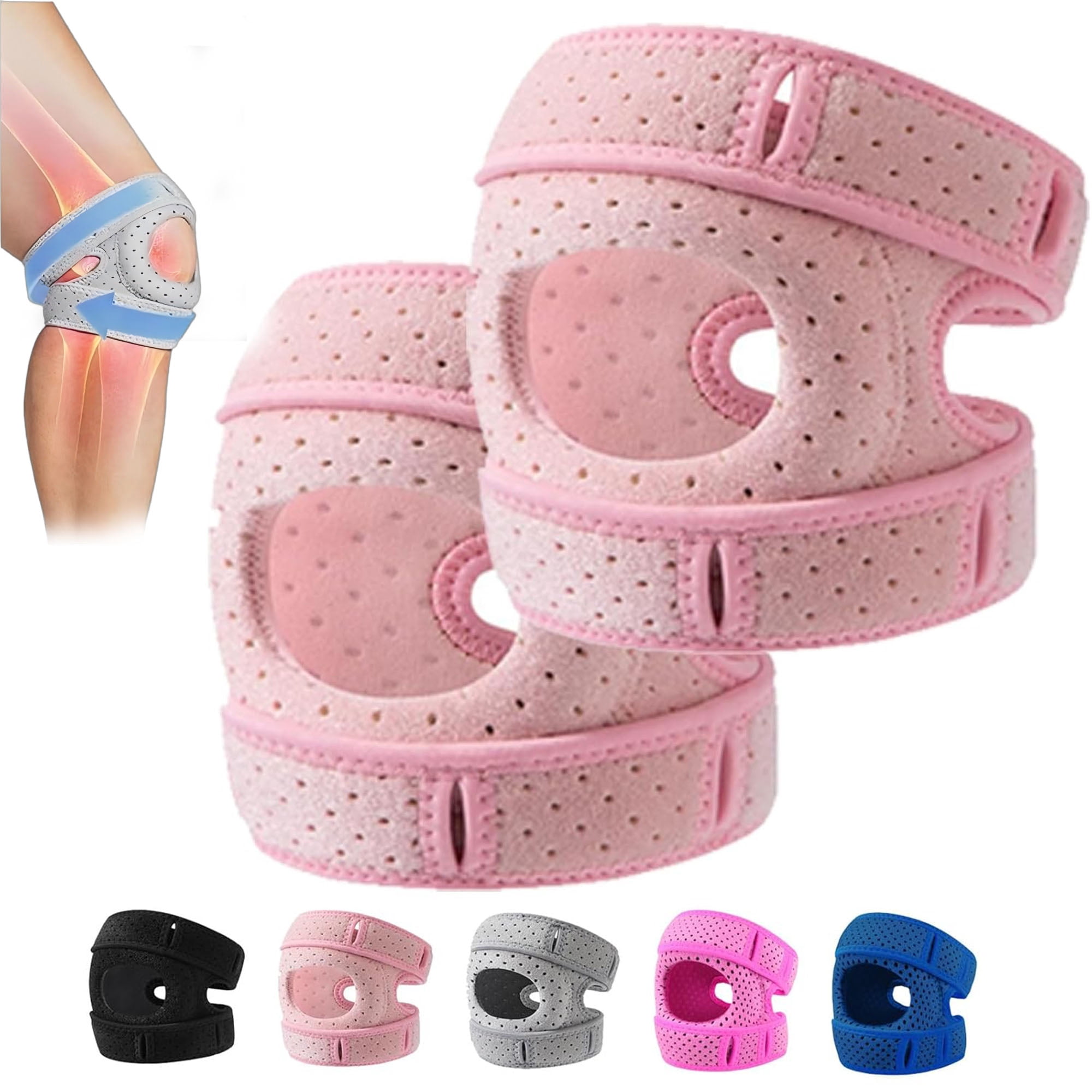 Wellknee Knee Brace, Adjustable Patellar Tendon Support Sleeves, with ...