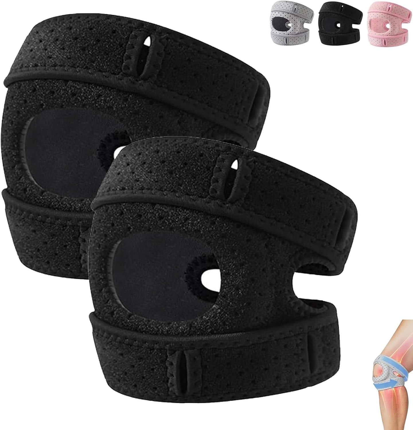 Wellknee Knee Brace – Adjustable Patellar Tendon Support Sleeves brace ...