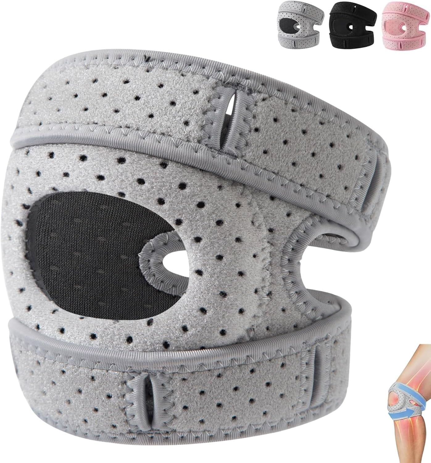 Wellknee Knee Brace – Adjustable Patellar Tendon Support Sleeves brace ...