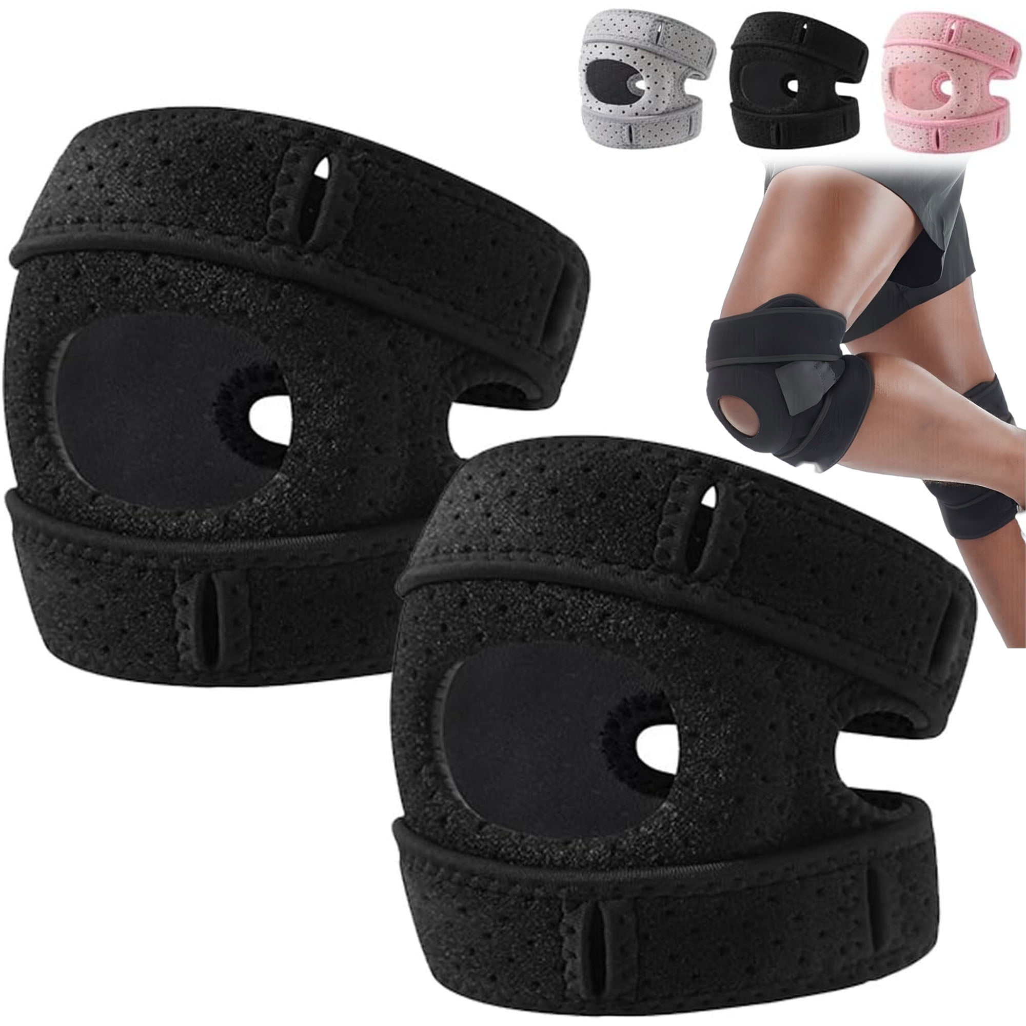 Wellknee Knee Brace, Wellnee Patellar Pad Realign Knee Joint While You Move, Adjustable Tendon ...