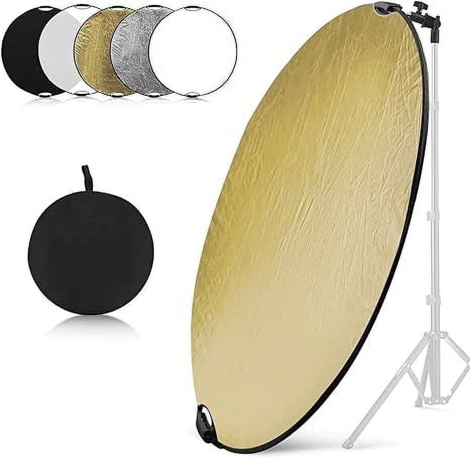 Wellmaking 43Inch/110cm Photography Light Reflector, Portable Foldable ...