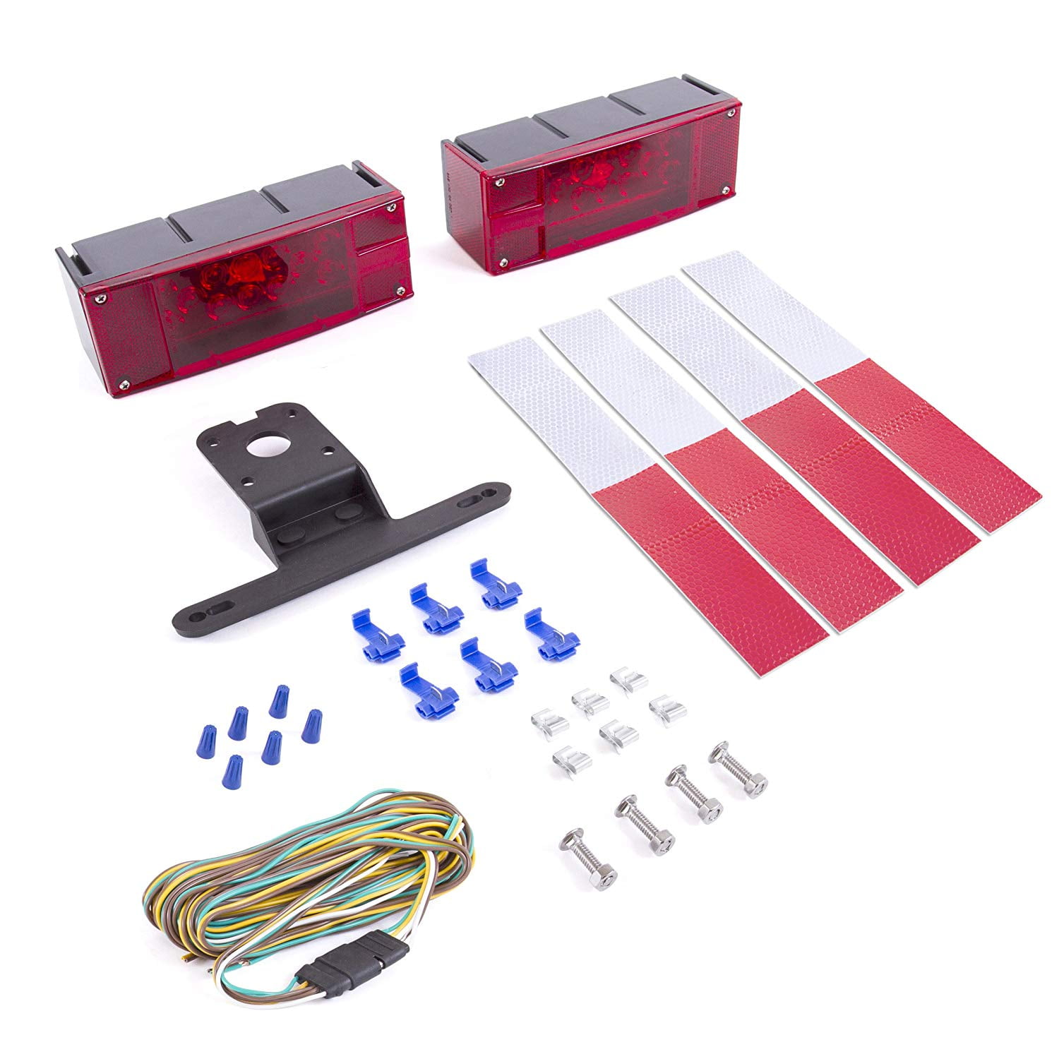 Wellmax 12V LED Trailer Lights Kit, Attachable Tail Lights for RV ...