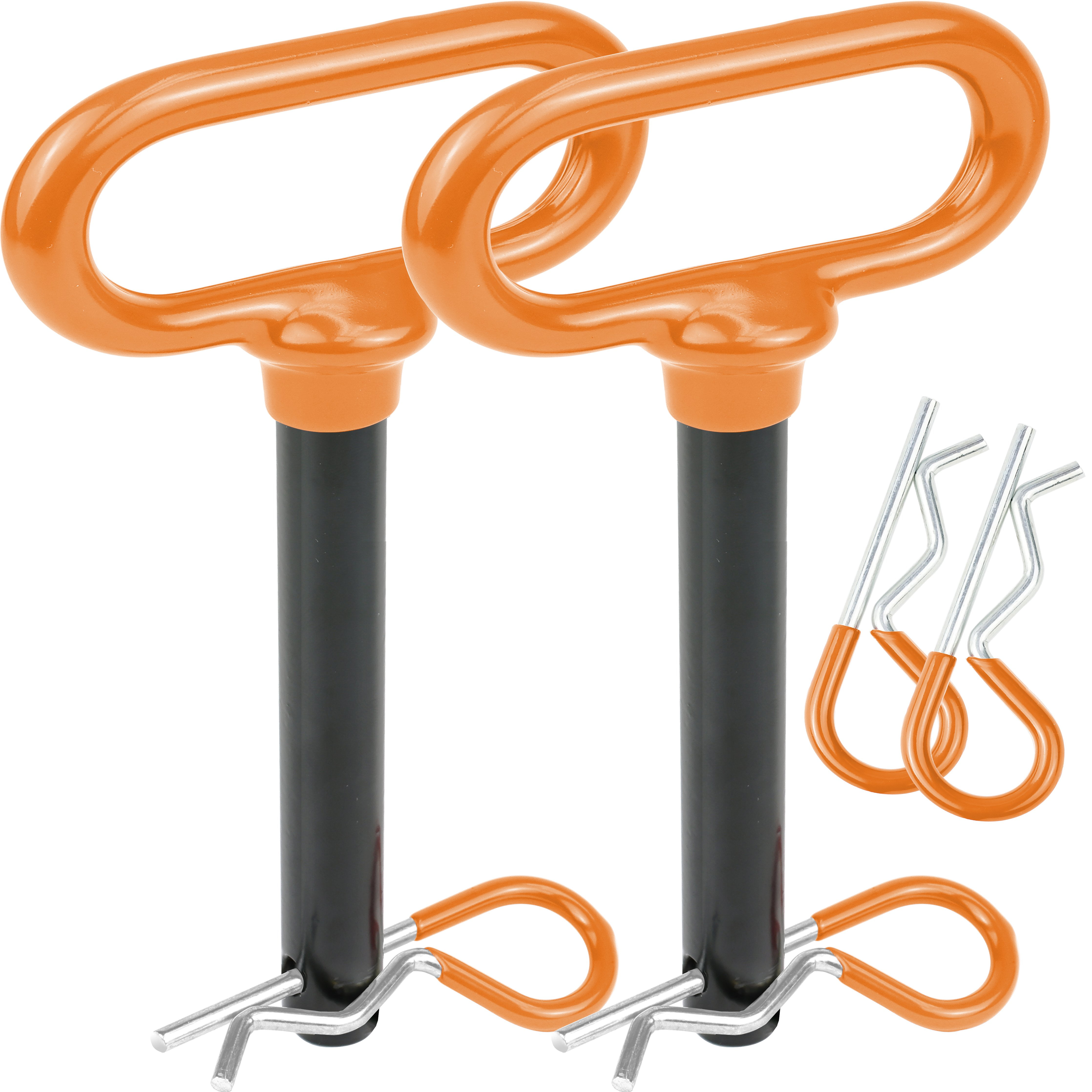 Wellmax 2-Pack 5/8" x 4-1/2" Steel Hitch Pin with 4pcs 3" R Clip ...