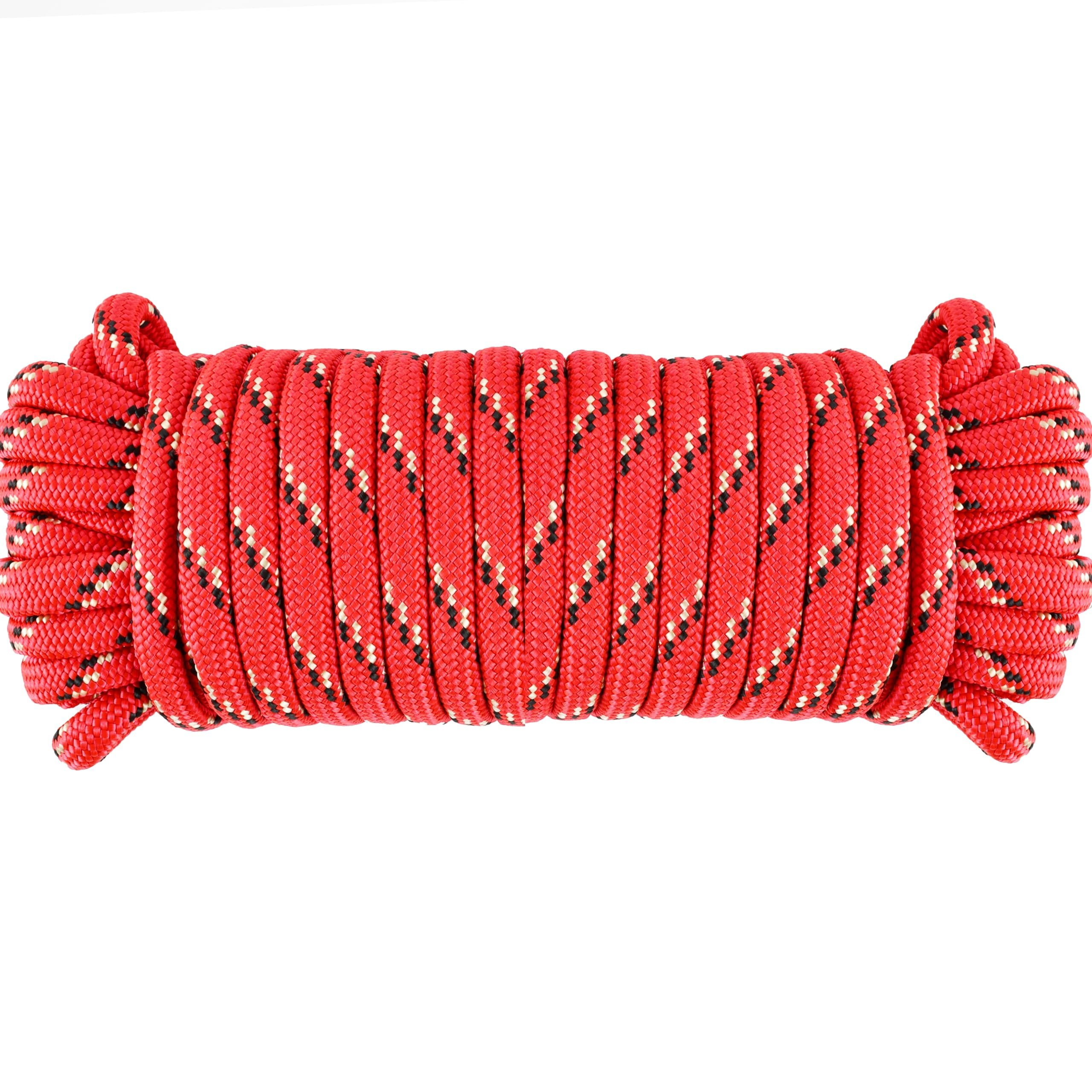 Wellmax Diamond Braid Nylon Rope, 3/8 in X 50 Foot, UV Resistant, High ...