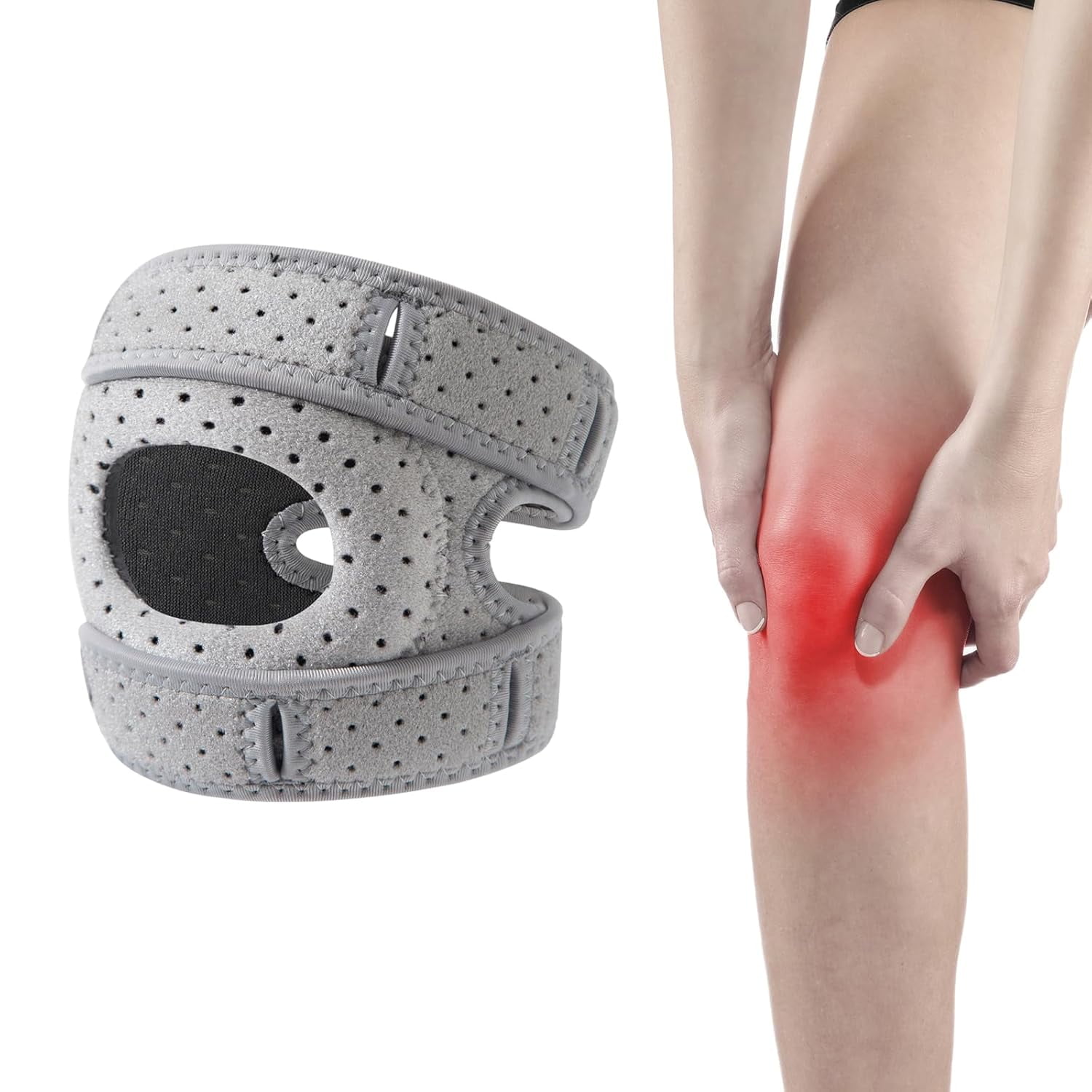 Wellnee Knee Brace - Wellnee Patellar Pad, Adjustable Tendon Support ...