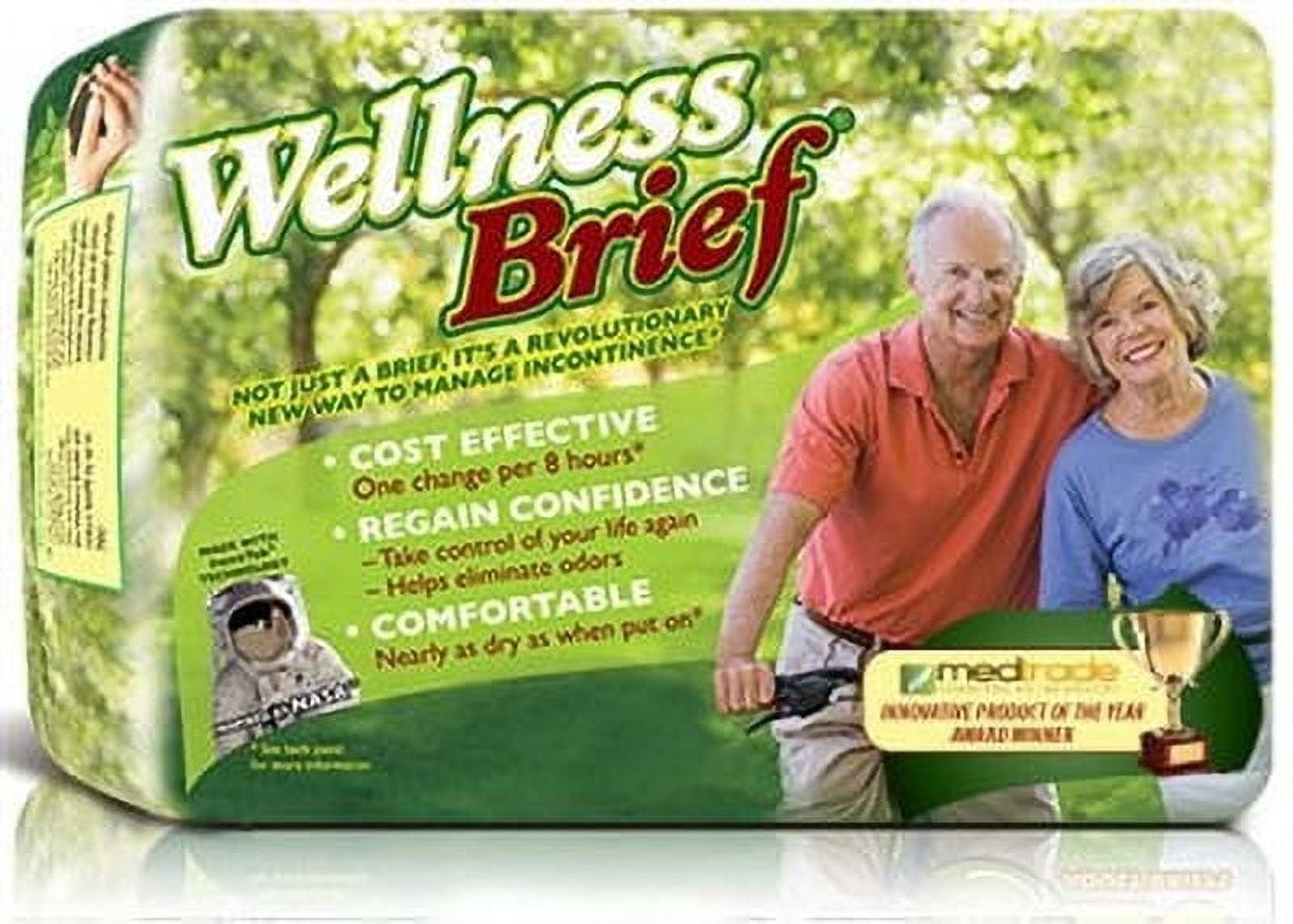 "Wellness Overnight Disposable Adult Diaper, XL, 46""-67"" Waist, Pack ...