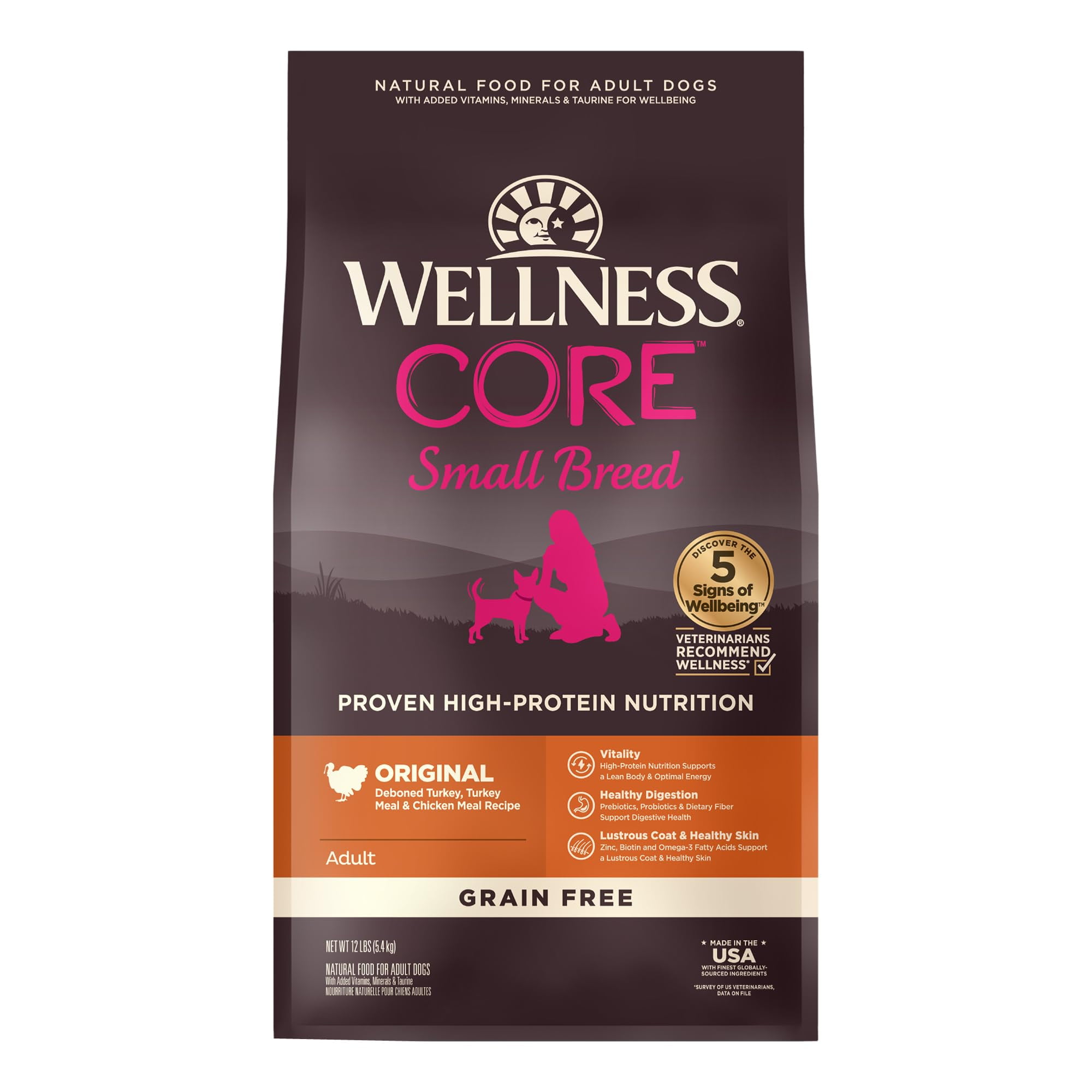 Wellness CORE Dry Dog Food, Small Breed, Grain-Free, High Protein ...