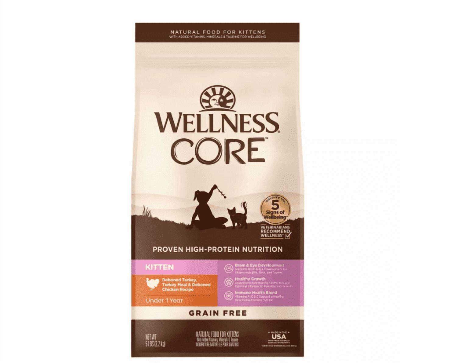 Wellness® CORE® Kitten Dry Cat Food - Turkey & Chicken, Natural, Grain ...