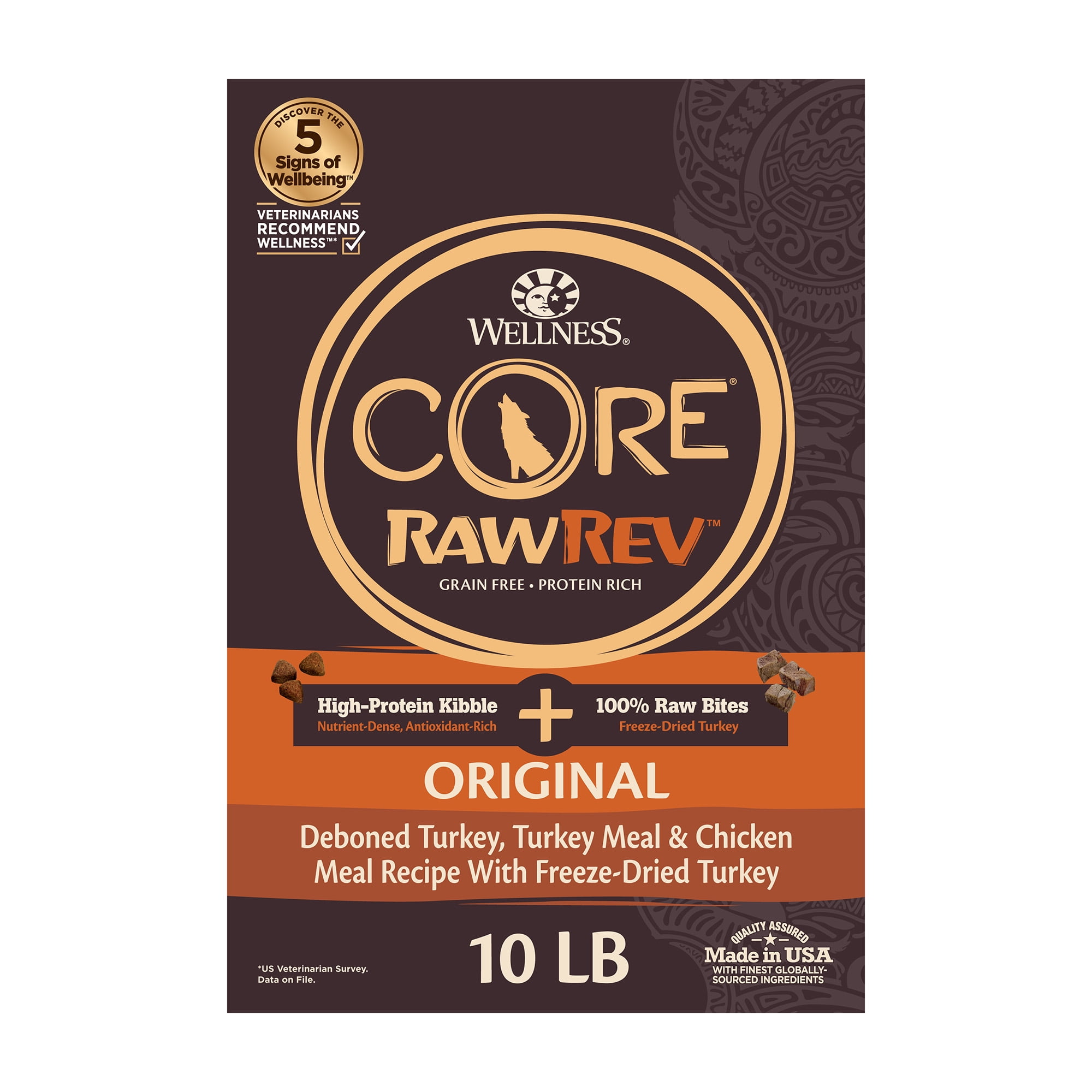 Wellness CORE RawRev Natural Grain Free Dry Dog Food, Original Recipe ...
