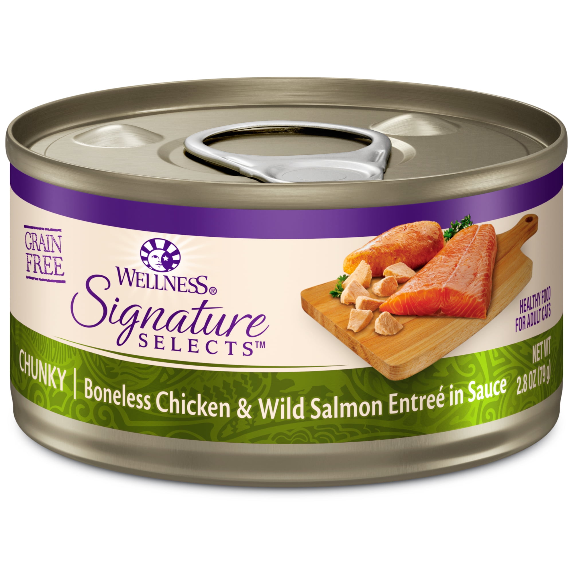 Wellness Core Signature Selects Wet Cat Food Chunky Chicken And Salmon 28 Ounce Can Pack Of 12
