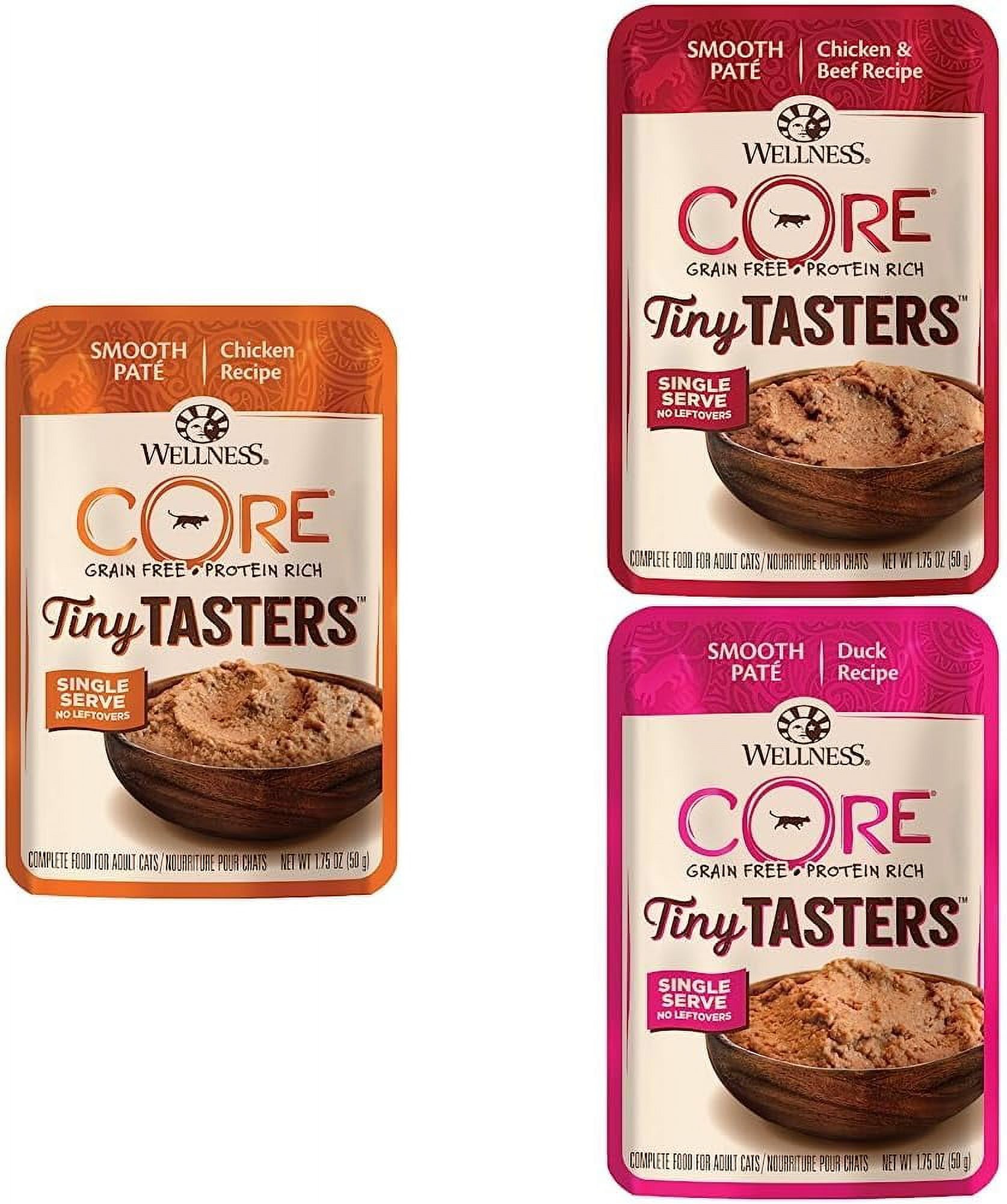 Wellness CORE Tiny Tasters Wet Cat Food Variety Bundle, 36 Count ...