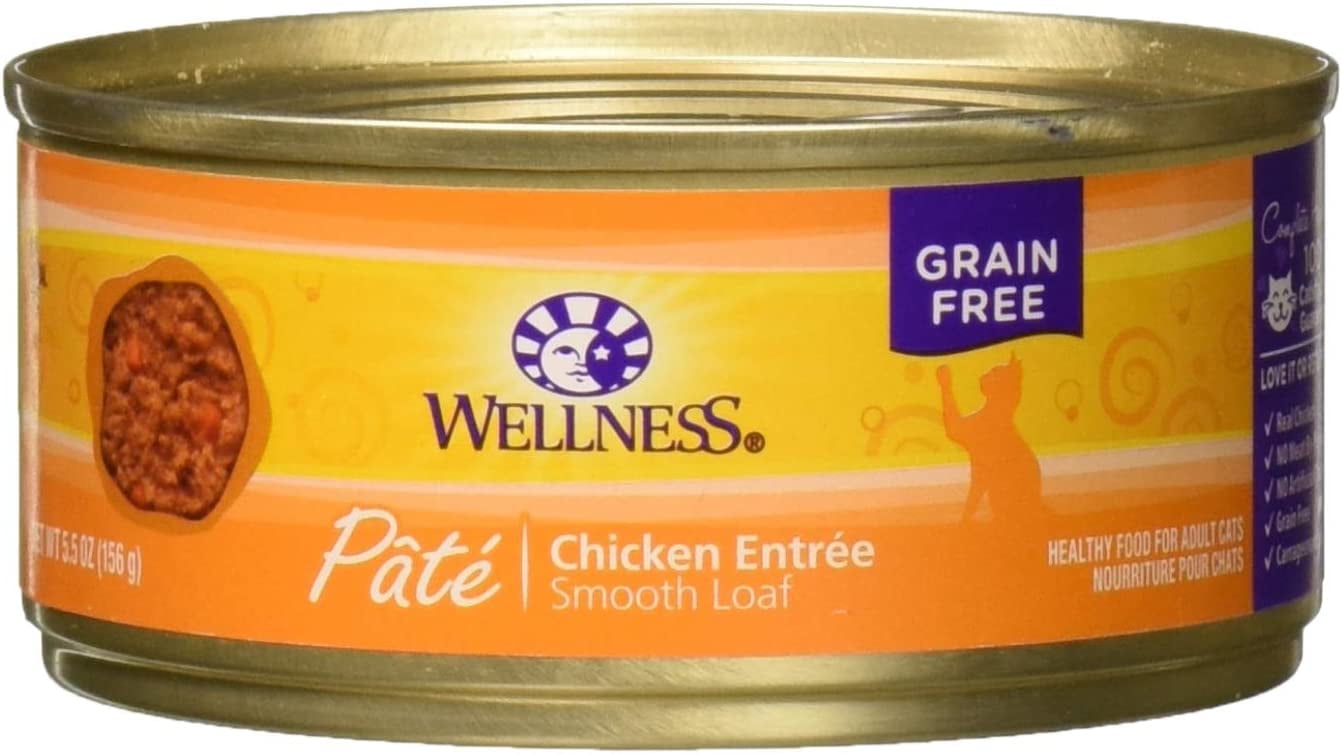 Wellness Canned Cat Food Grain Free Chicken 55 Oz Pack Of 4