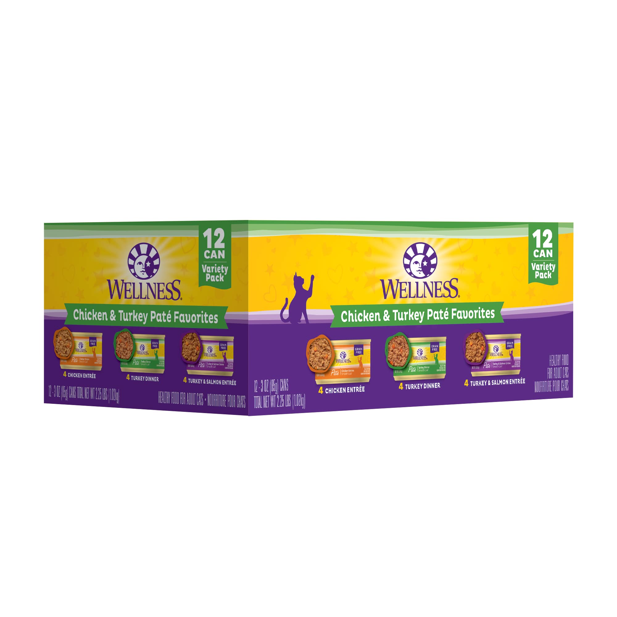 Wellness - Cat Chiken & Turkey Pate Favorits - Case of 12-3 OZ ...