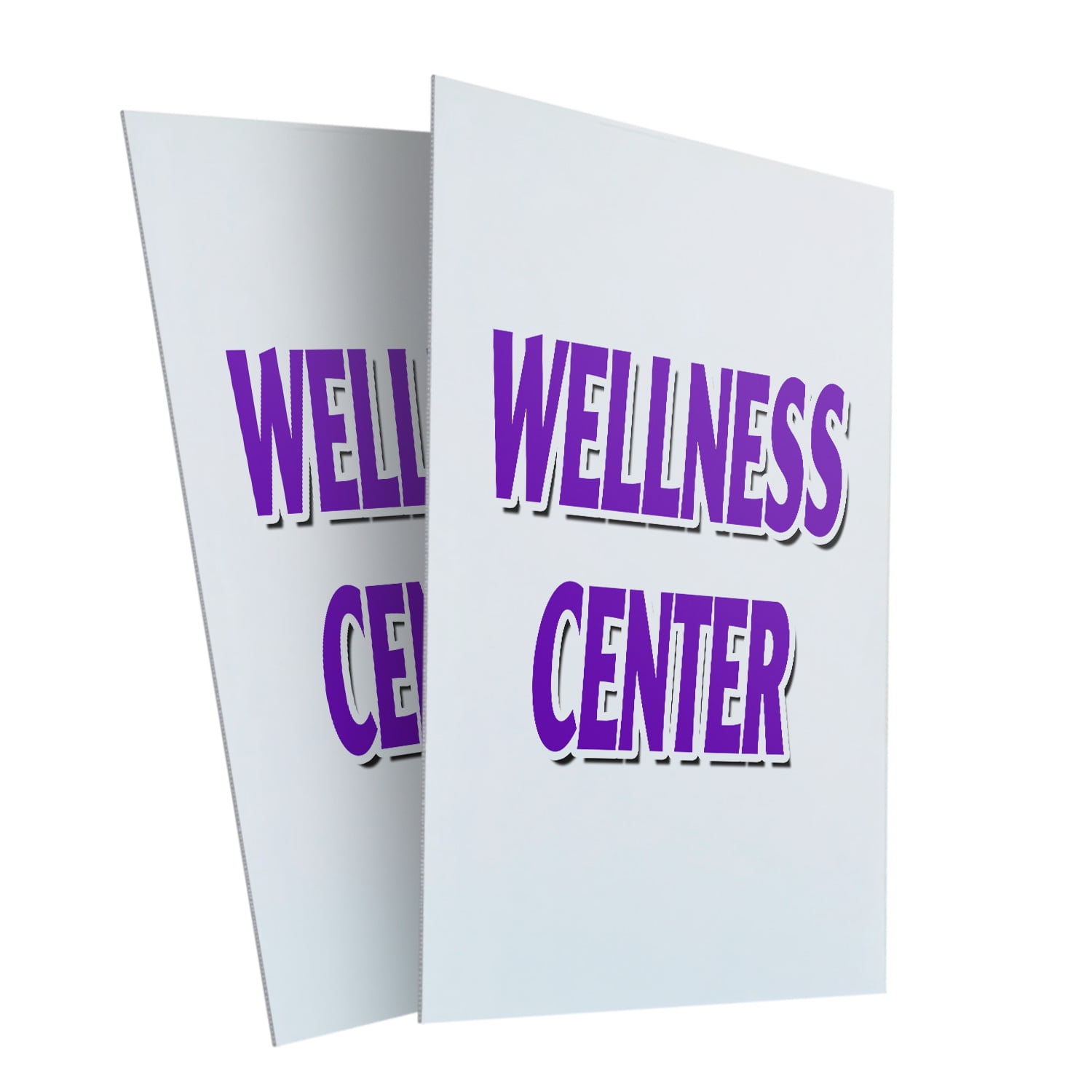 Wellness Center (2-PACK) 24" x 36" Plastic Signs | Sign Insert 4mm ...