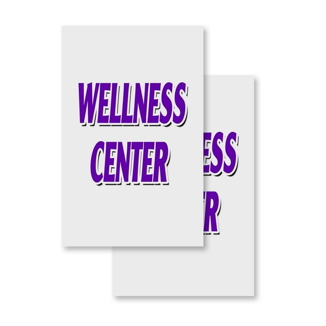 Wellness Center (2-PACK) 24" x 36" Vinyl Decals | Sign Insert Peel ...
