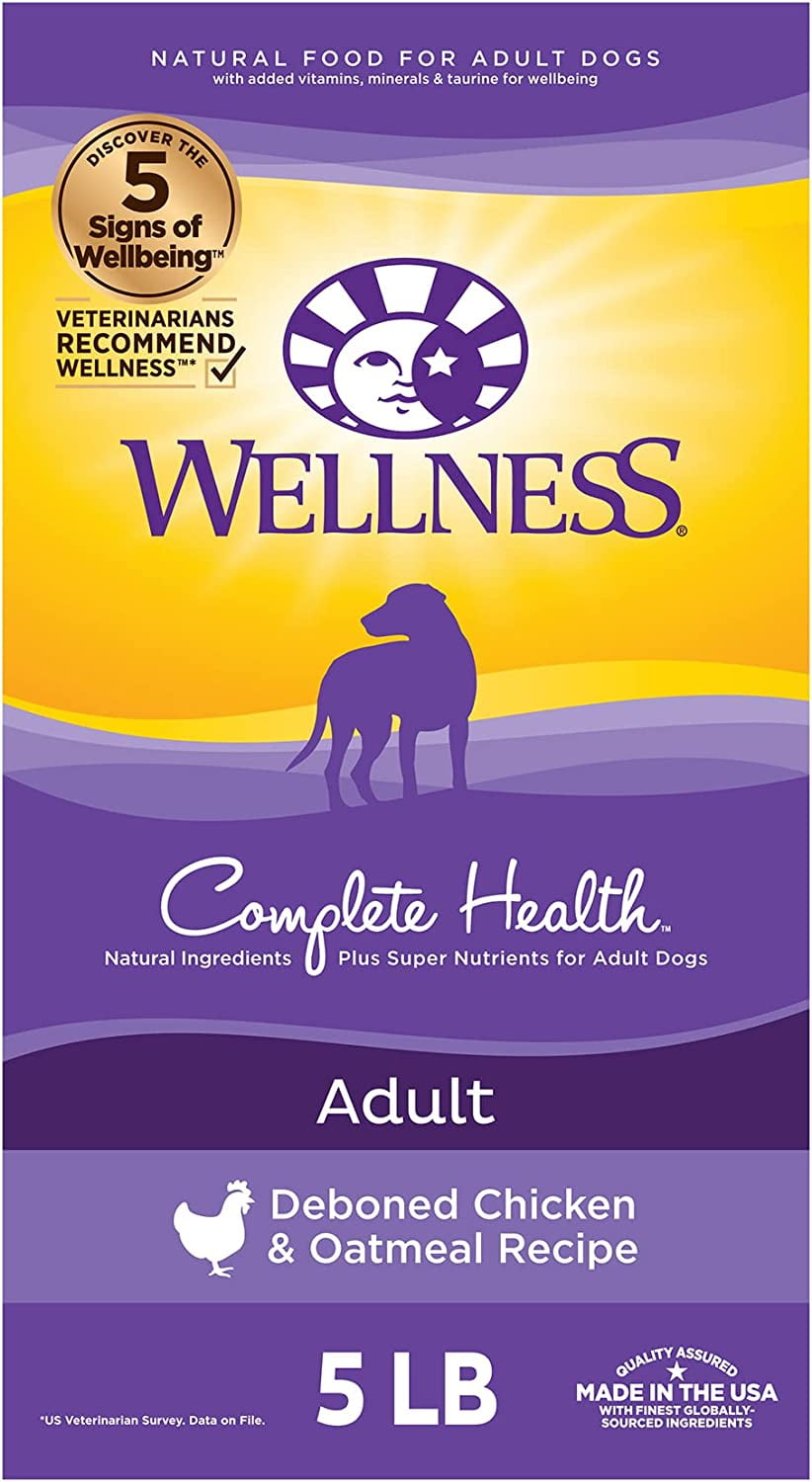 Wellness Complete Health Dry Dog Food with Grains, Natural Ingredients ...