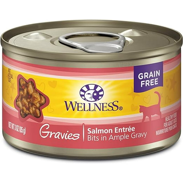 Wellness Complete Health Gravies Grain Free Canned Cat Food Salmon Entree 3 Ounces Pack Of 12