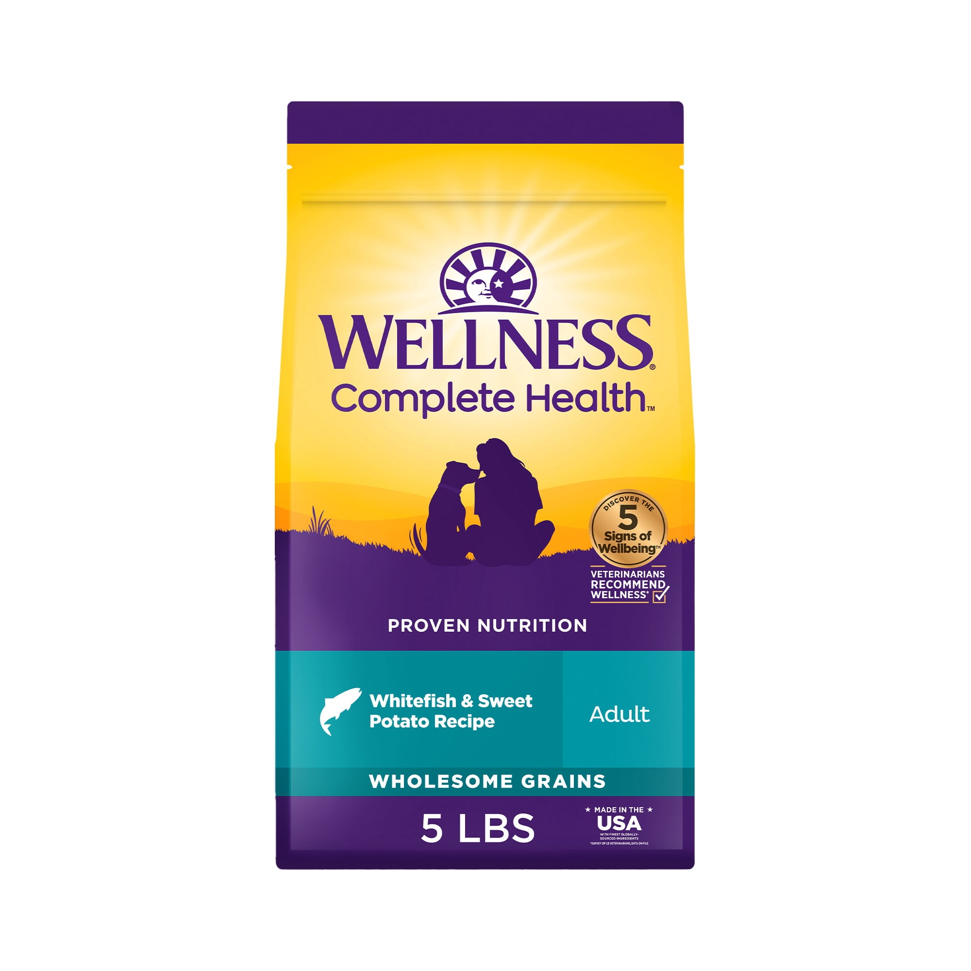 Wellness Complete Health Dry Dog Food, Wholesome Grains, Natural ...