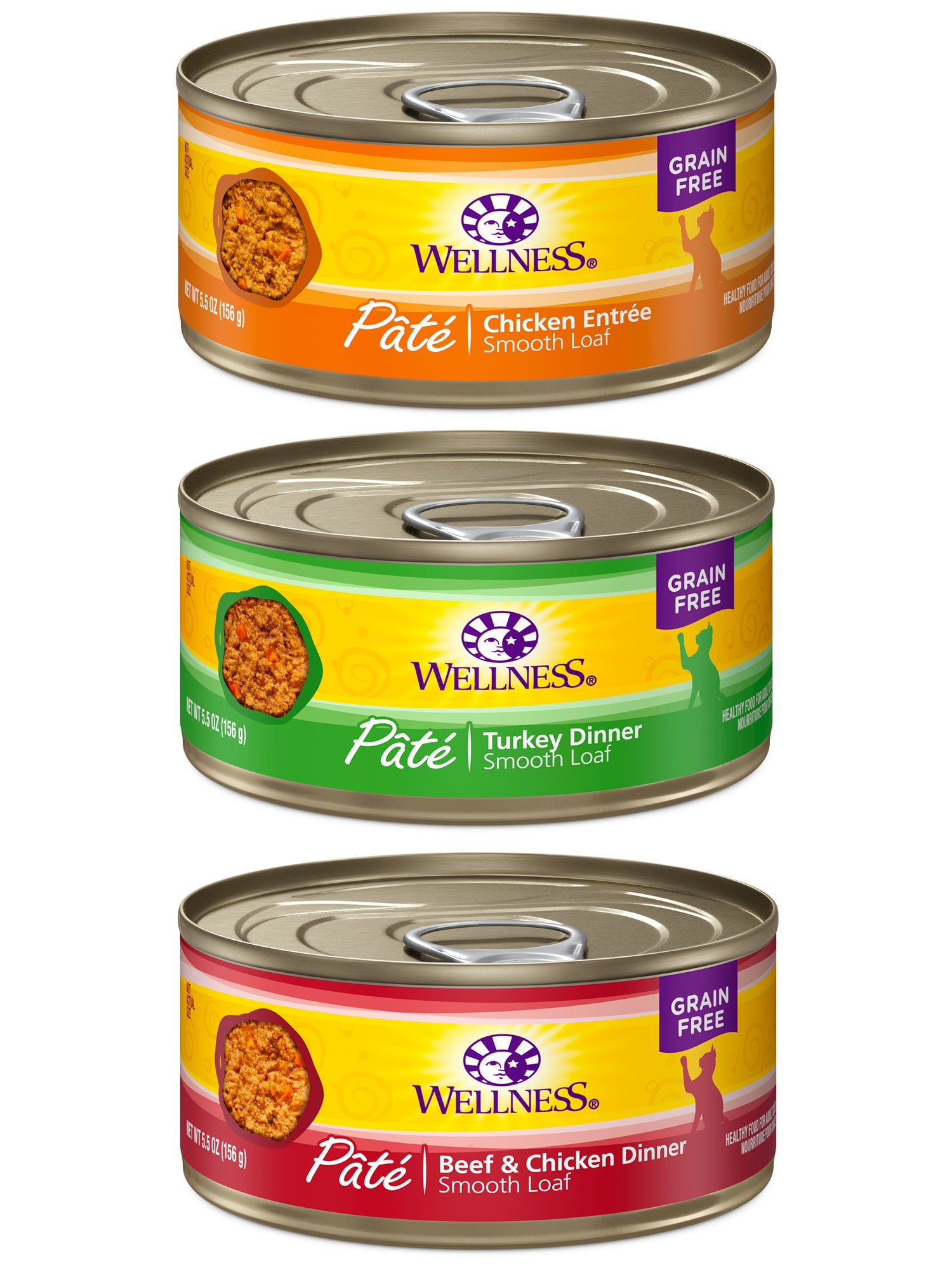 Wellness Complete Health Pate Cat Food Variety Bundle 5 Ounce - 3 ...