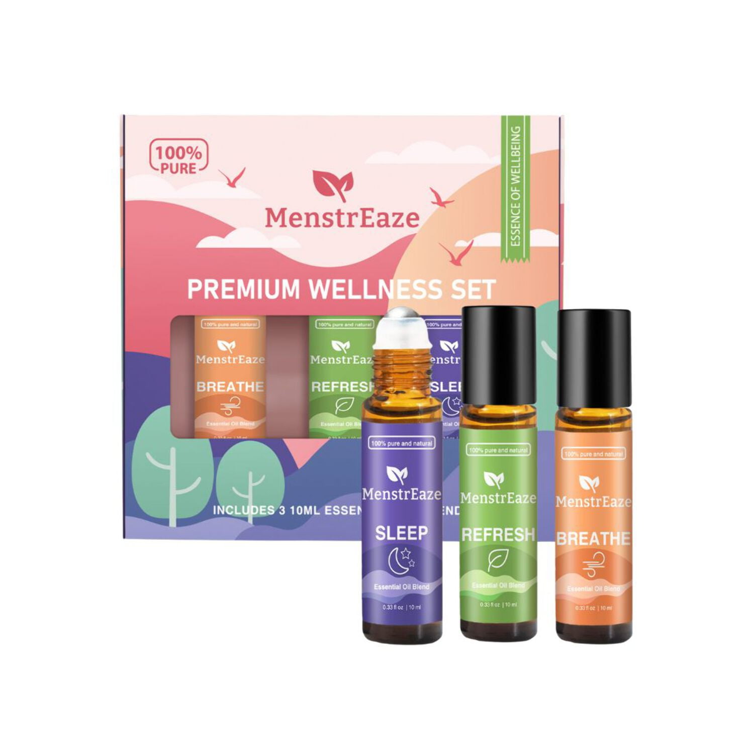 Wellness Essential Oil Gift Set | 3-Pack Roll-Ons for Headache ...