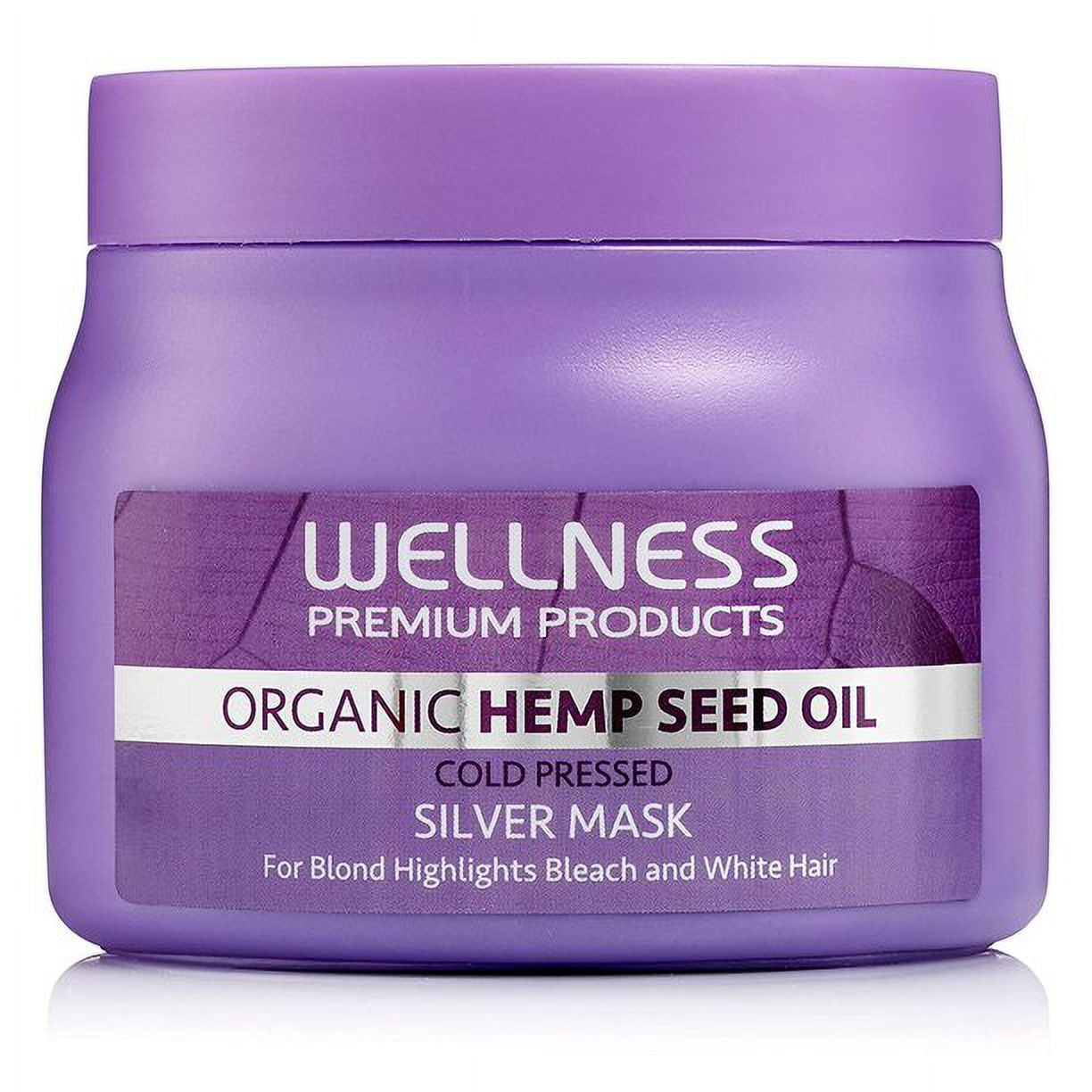 Wellness Premium Silver Hair Mask 16.9 Oz with Hemp Seed & Keratin ...