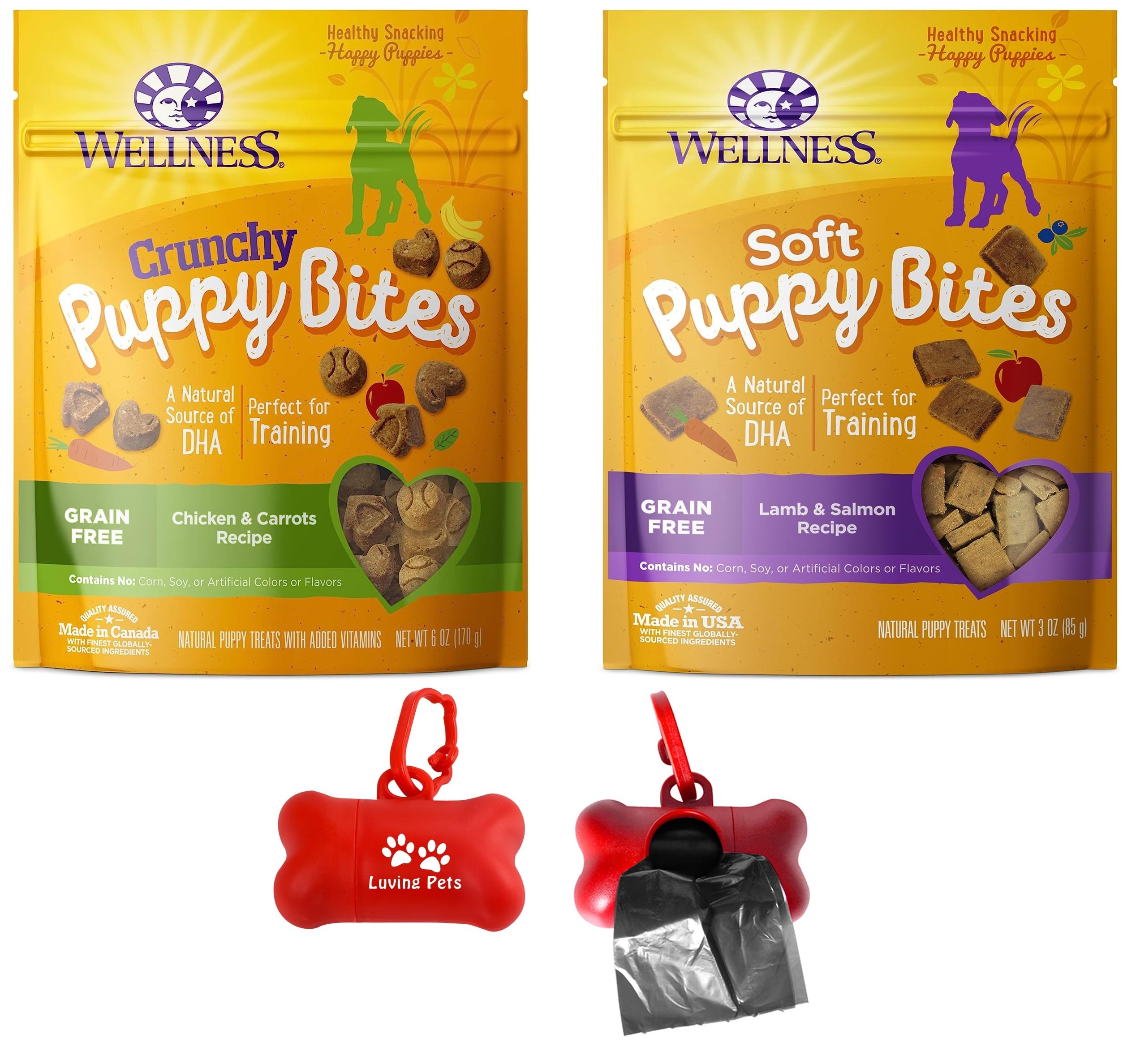 Wellness Puppy Dog Training SBF3 Treats Natural Grain-Free Puppy Bites ...